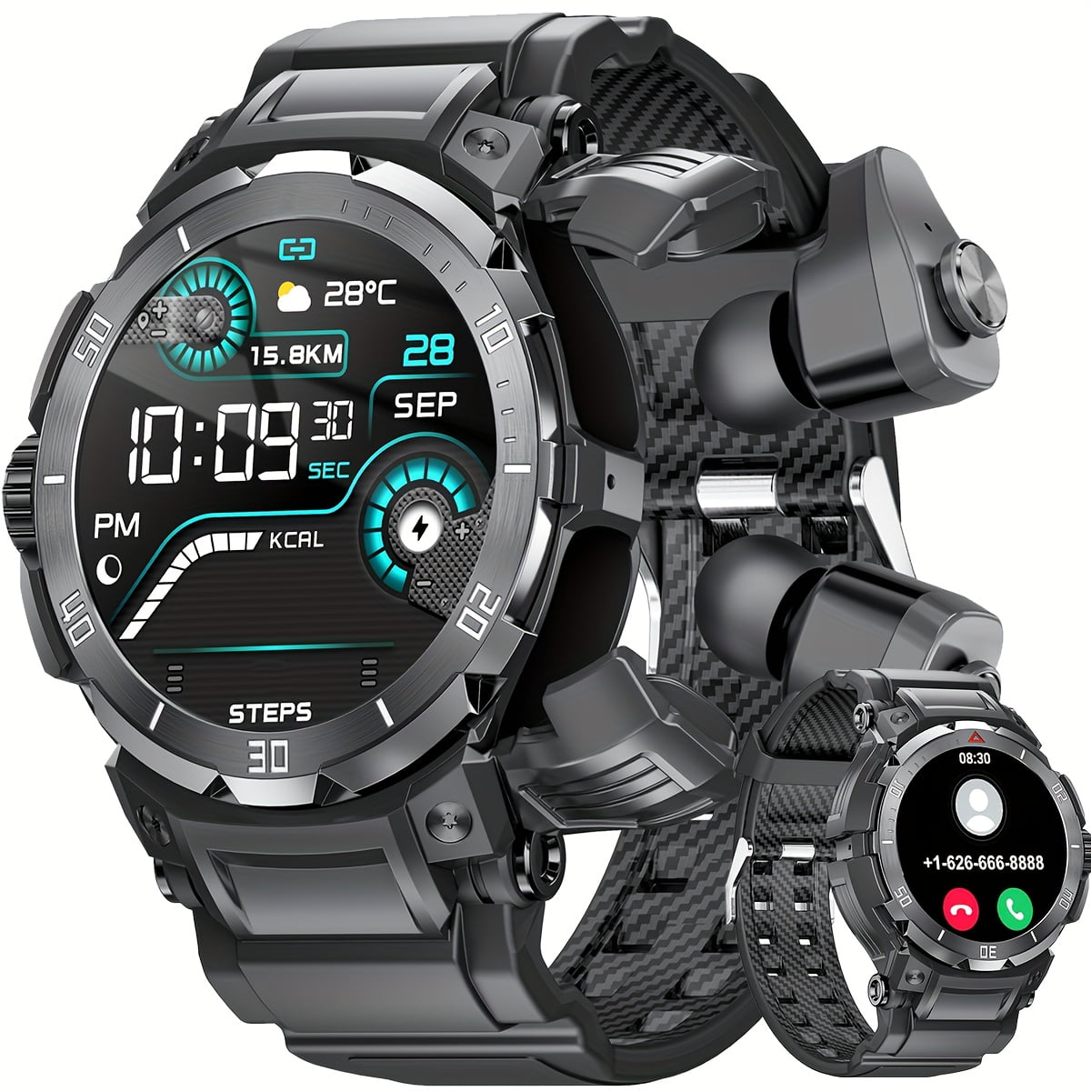 Men's Smartwatch with Built-in Sports Headphones & 5.2 - 30-Day Life ...