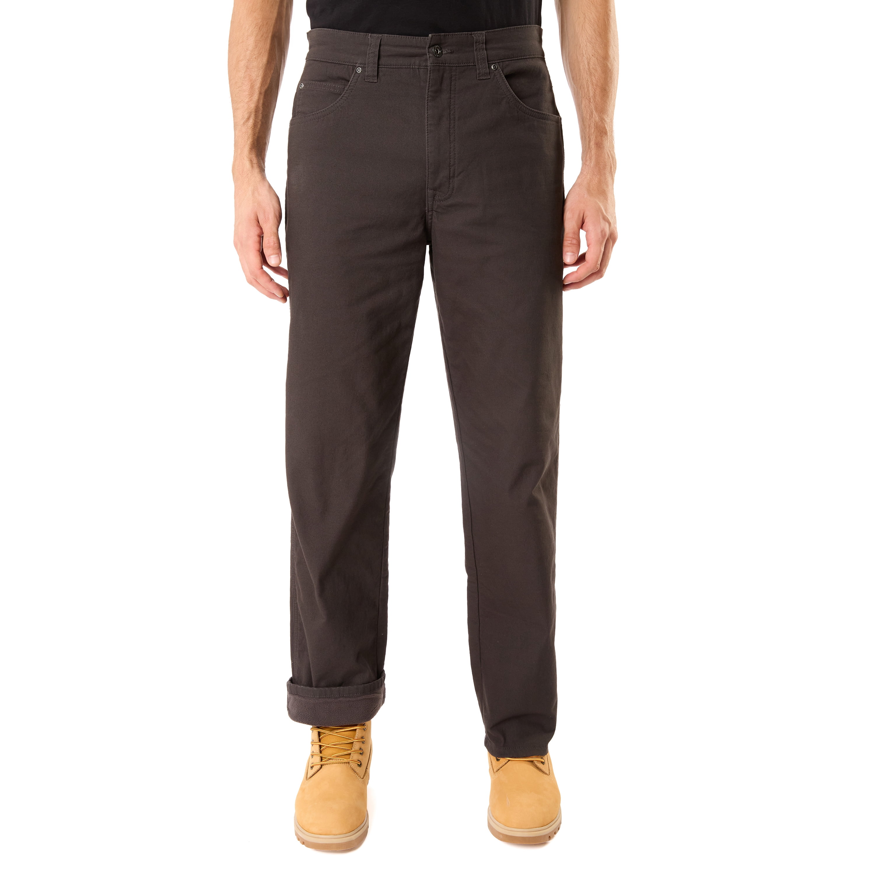 Men's Smith's Workwear Stretch Fleece-Lined Canvas 5-Pocket Pants Color ...
