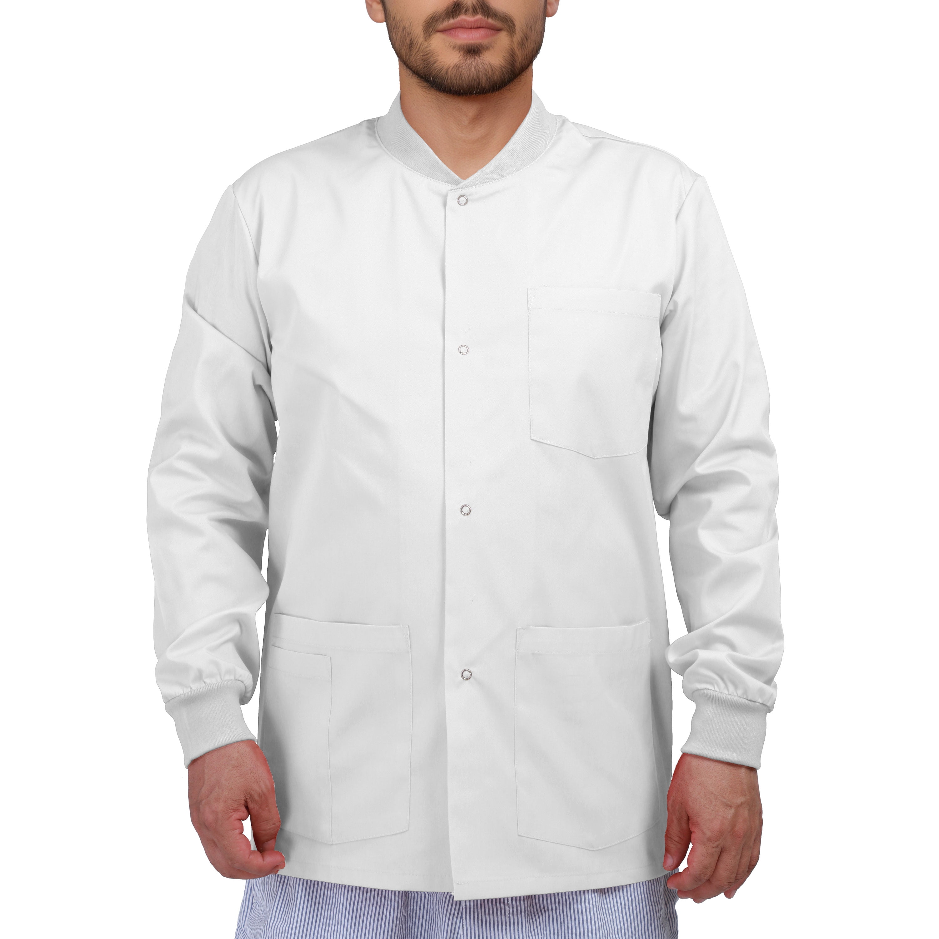 Men’s Snap Front Scrub Jacket - Walmart.com