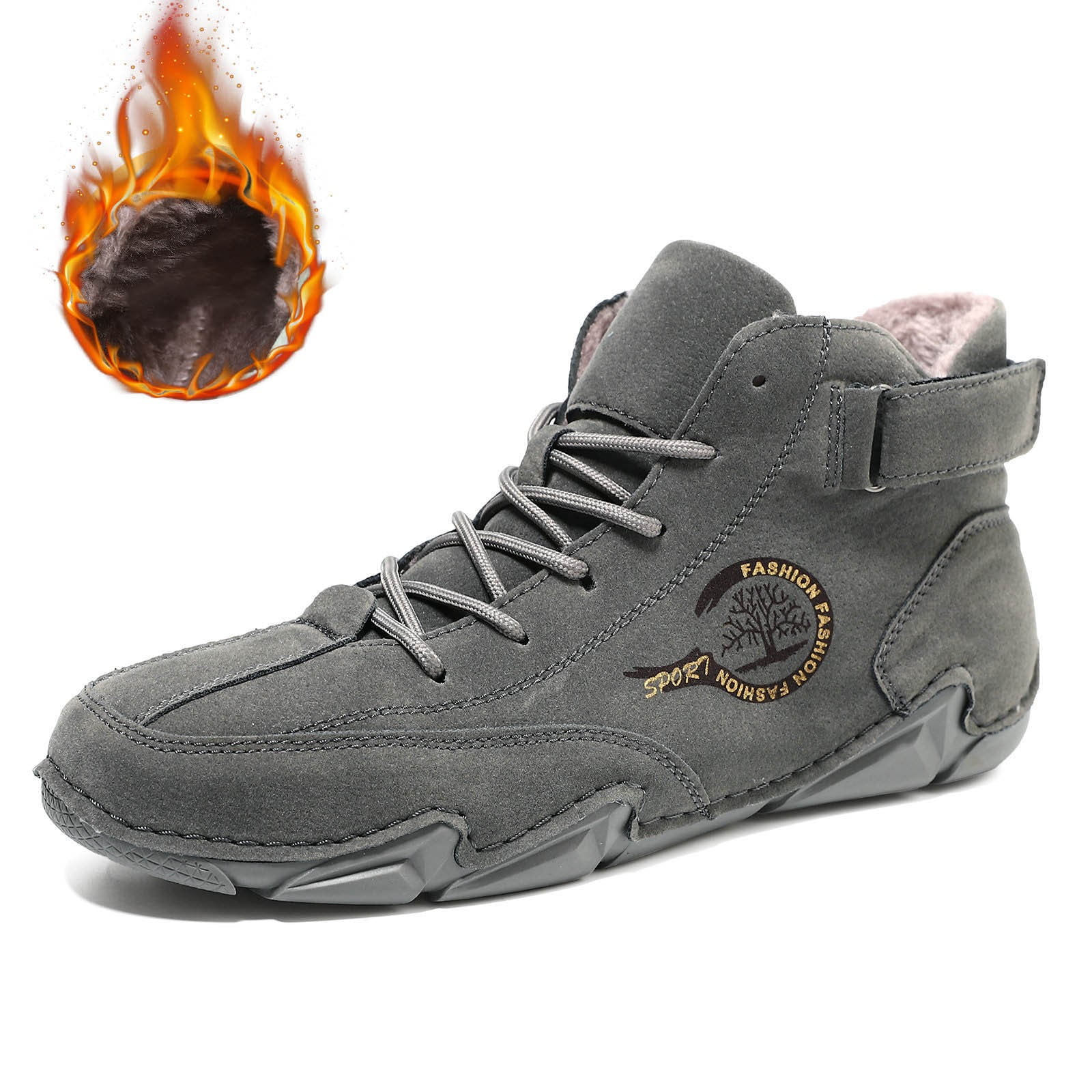 Men's Sneakers Fashionable Suede Casual Comfort High Top Ankle Boots ...