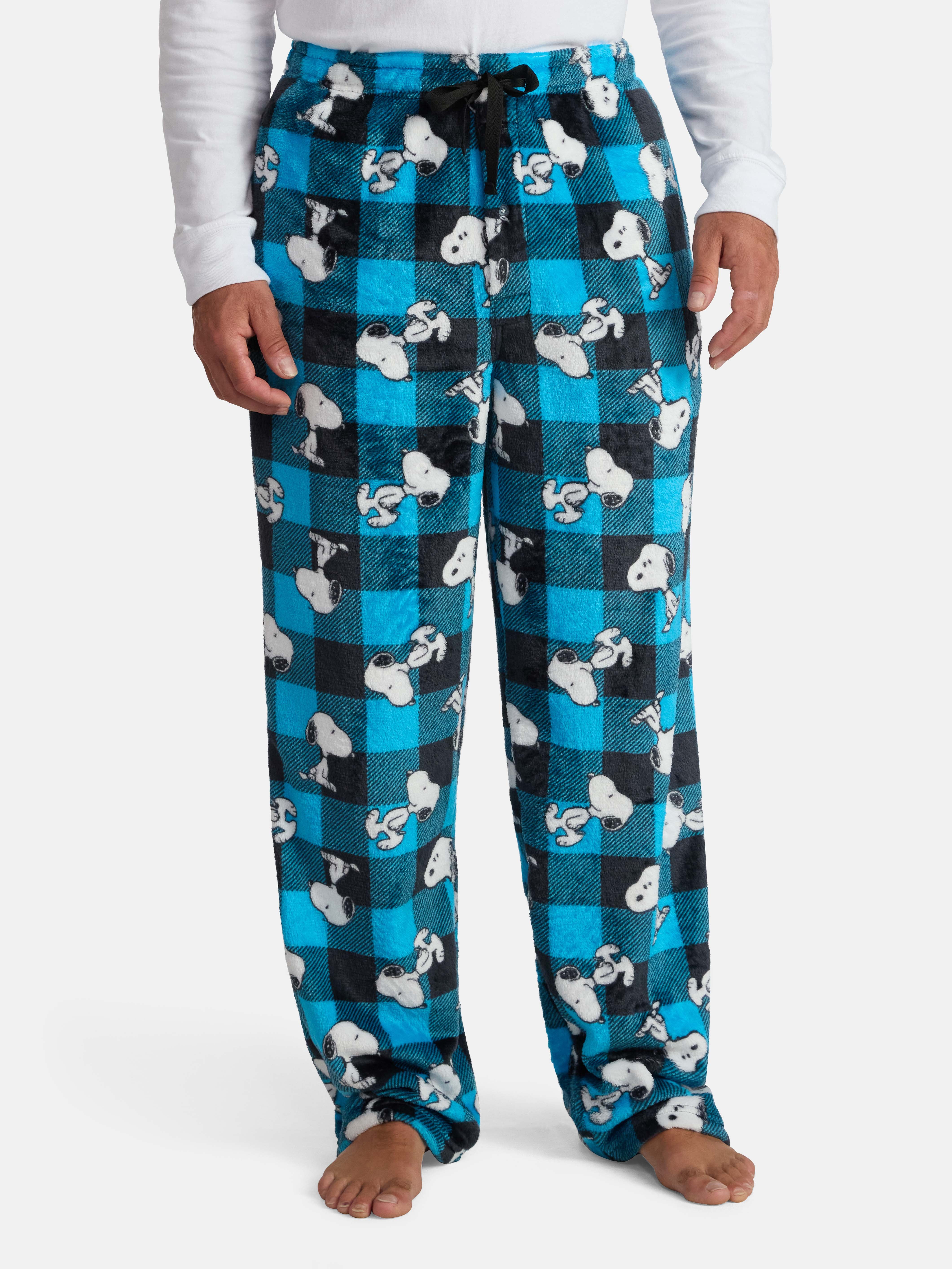 Snoopy Men's Superminky Fleece Pajama Sleep Pants, Size S-XL - Walmart.com