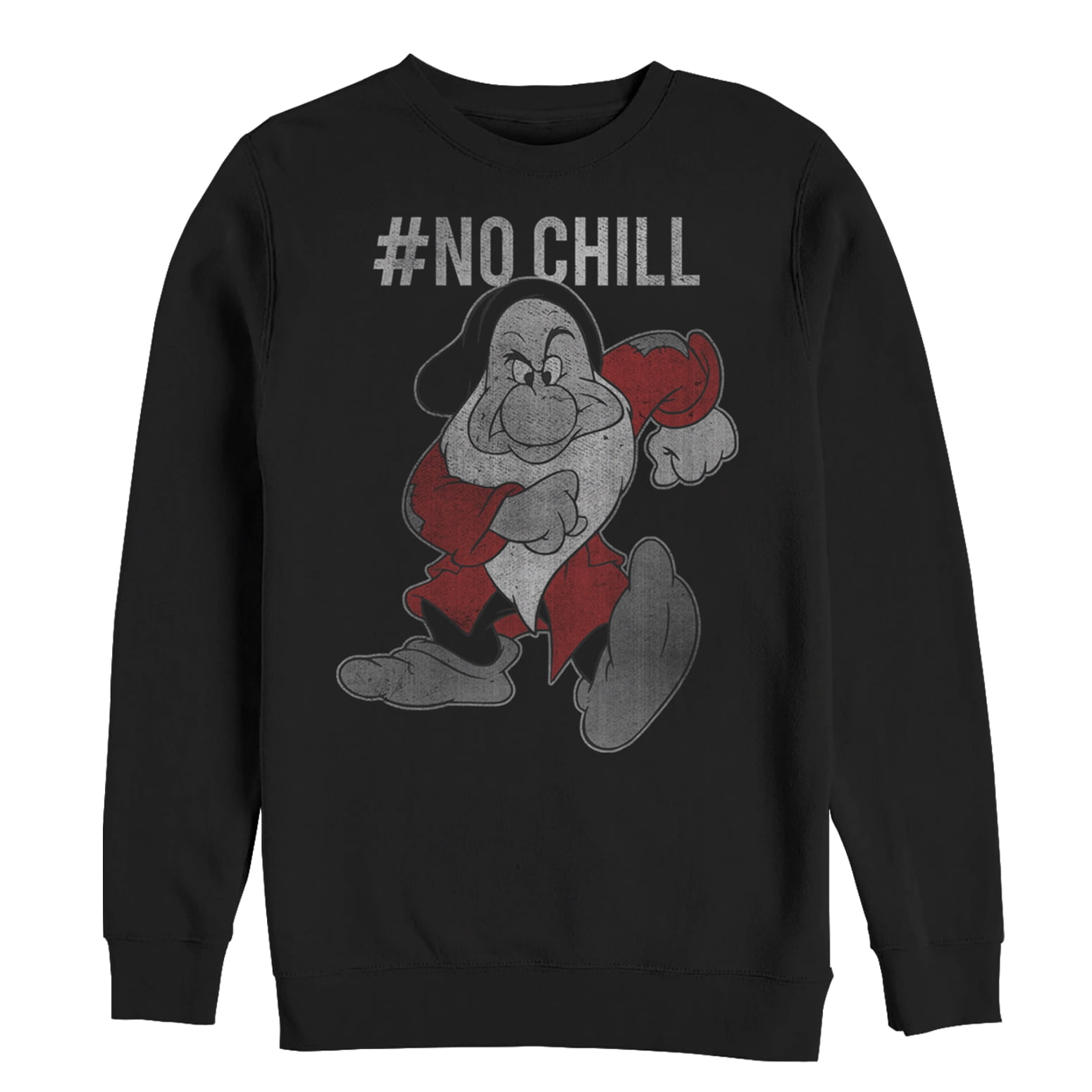 Men's Snow White and the Seven Dwarfs Grumpy #NoChill Sweatshirt Black ...