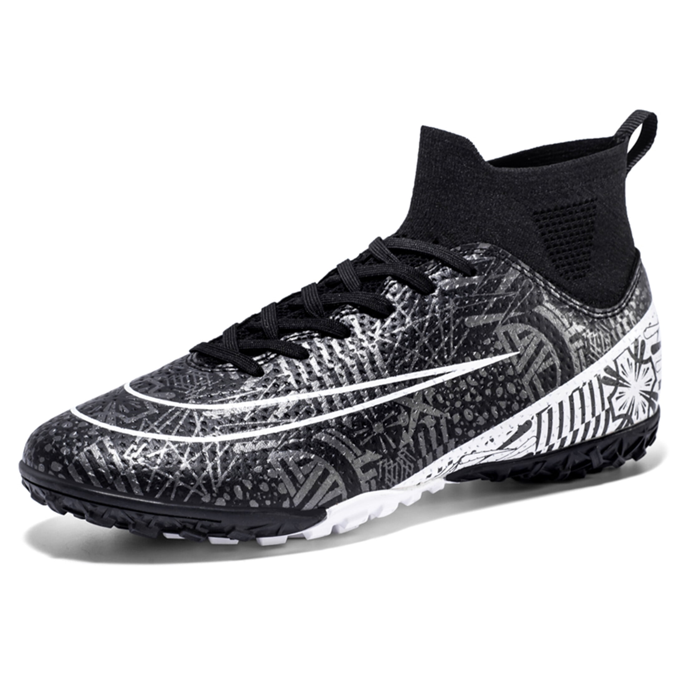 Men's Soccer Cleats Professional High-Top Football Shoes Outdoor Spikes ...