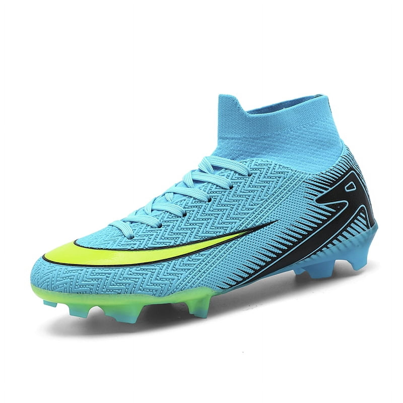 Men's Soccer Shoes High-Tops Lace-Up Non-Slip Spikes Football Cleats ...