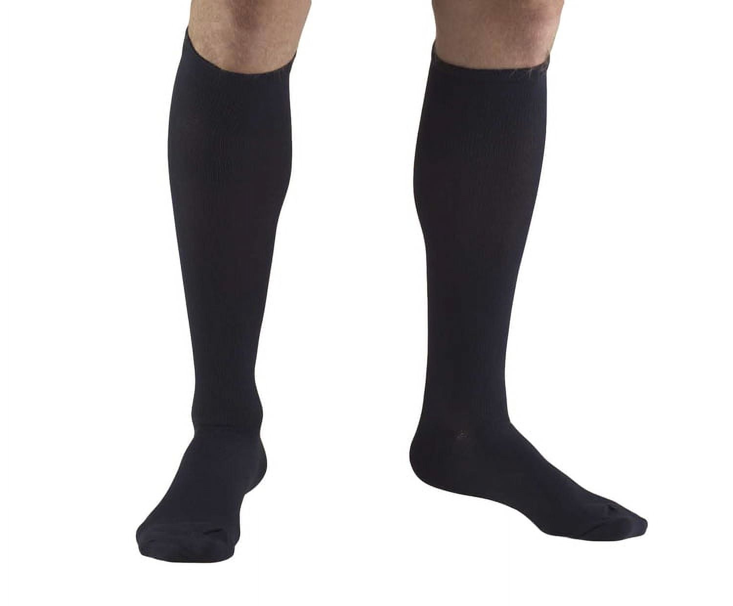 Men's Socks, Knee High, Dress Style: 20-30 mmHg, Navy, X-Large ...