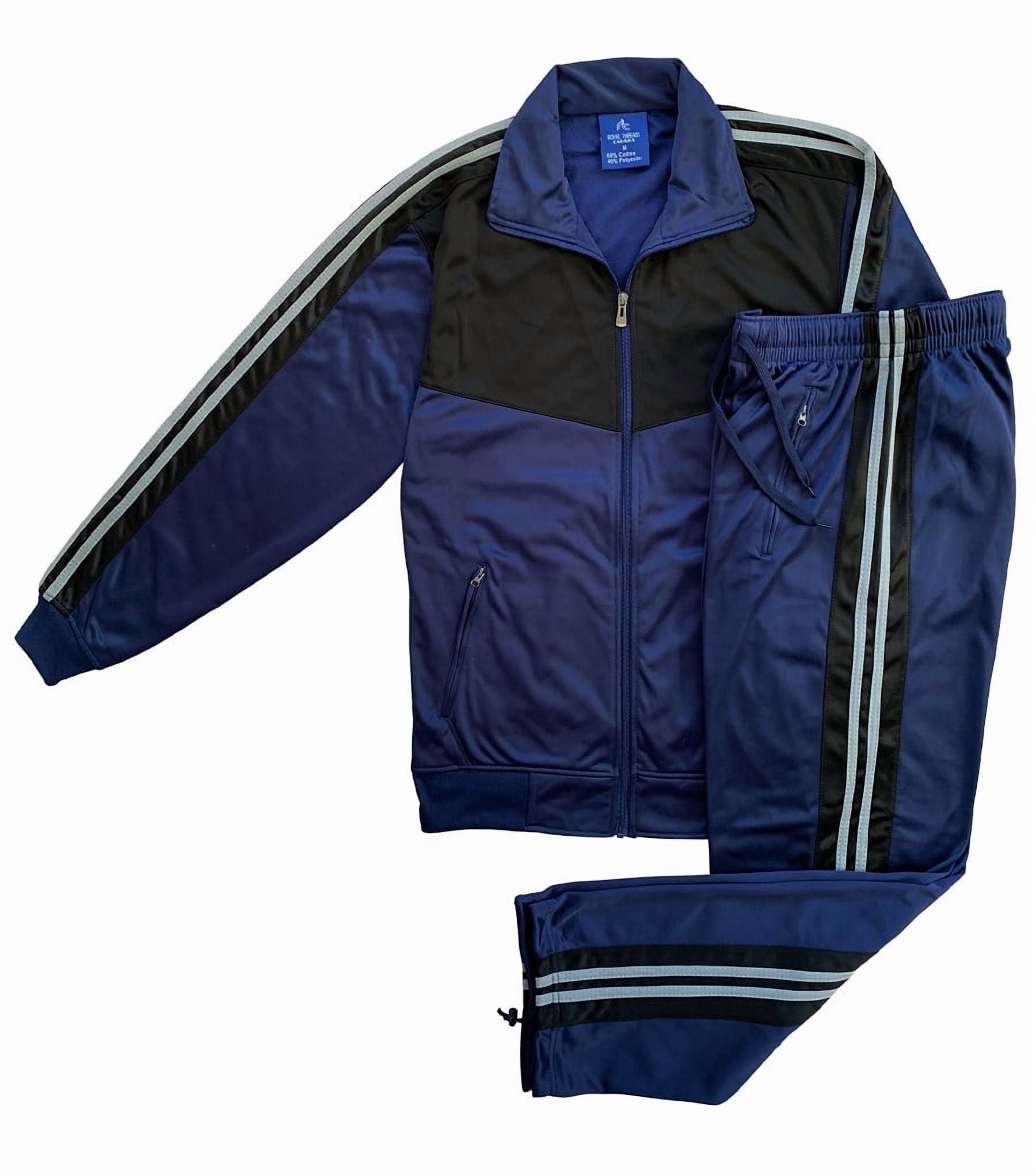 Men's Soft Athletic Tracksuit, Durable Cotton-Blend GYM Active Suit ...