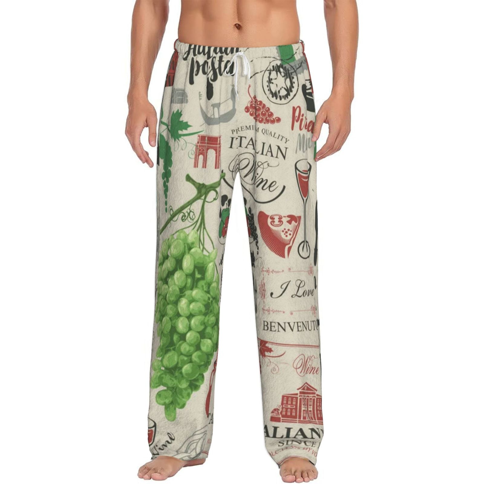 Men's Soft Pajama Pants Comfy Long Flannel Sleep Lounge, Italian ...