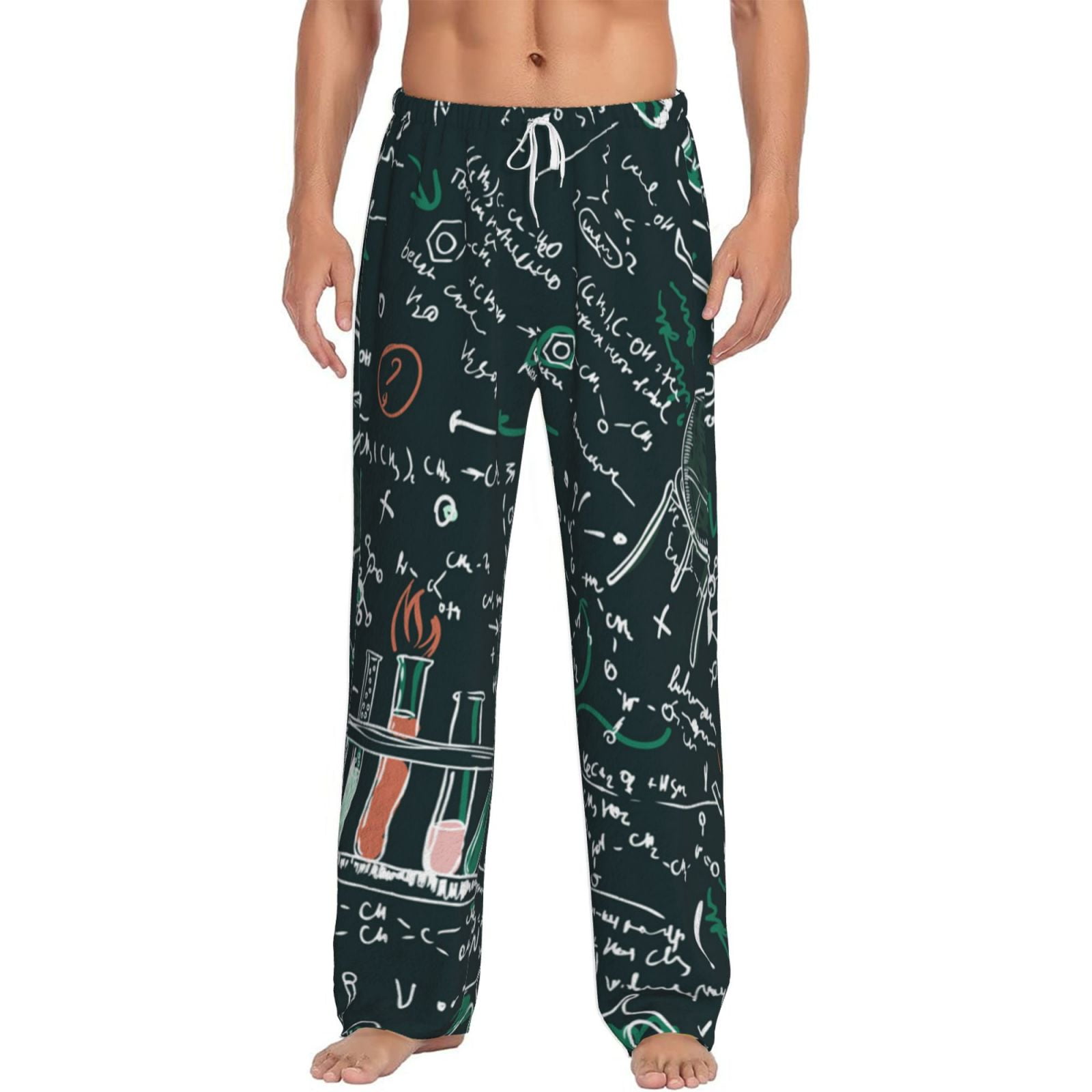 Men's Soft Pajama Pants Comfy Long Flannel Sleep Lounge, Old Chemistry ...