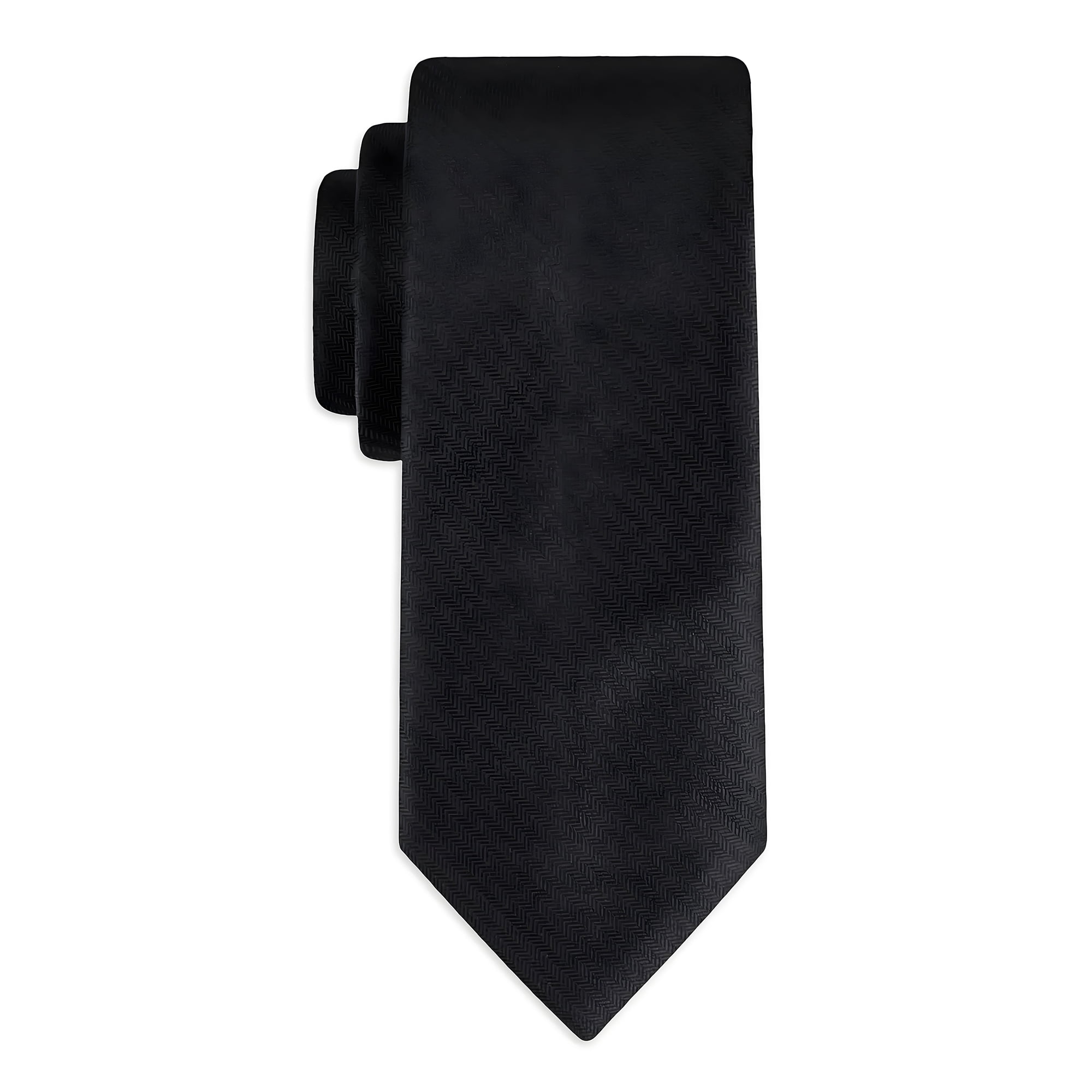 Men's Solid Black Slim Necktie For Adults, Teenagers, College Students ...