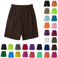 Men's Solid Color 2 Pocket Summer Ice Silk Drying Running Shorts with ...