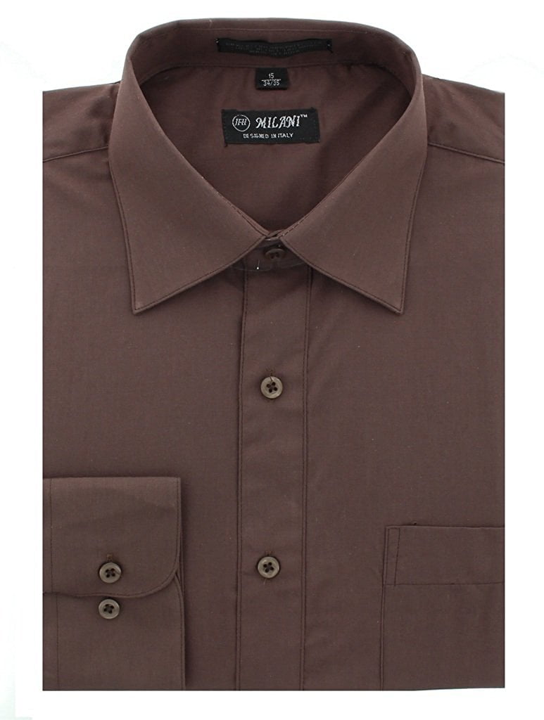 Men's Solid Color Dress Shirt - Walmart.com