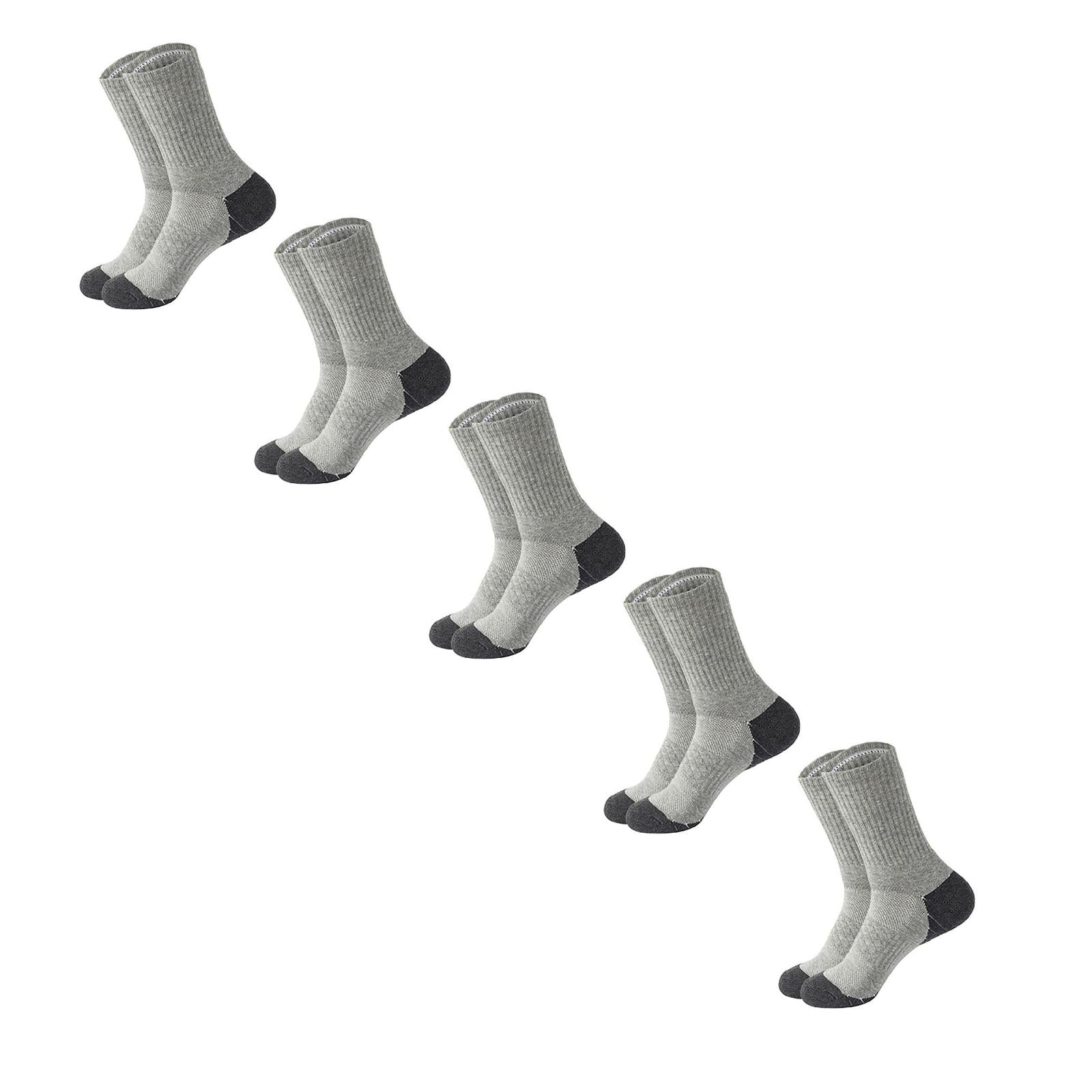 Men's Solid Color Medium Crew Socks, All Season Casual Soft Socks for ...