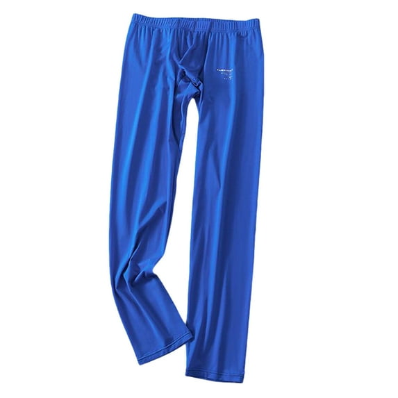 Men's Solid Color Thermal Double Sided Brushed Fleece Base Layer Slim ...