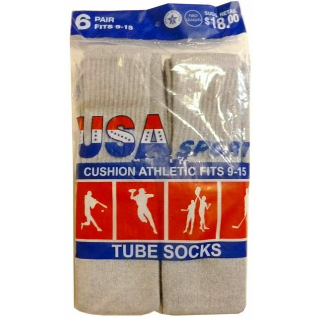 Men's Solid Tube Socks Over the calf High 21 Inch Socks Size: 9-15 ...