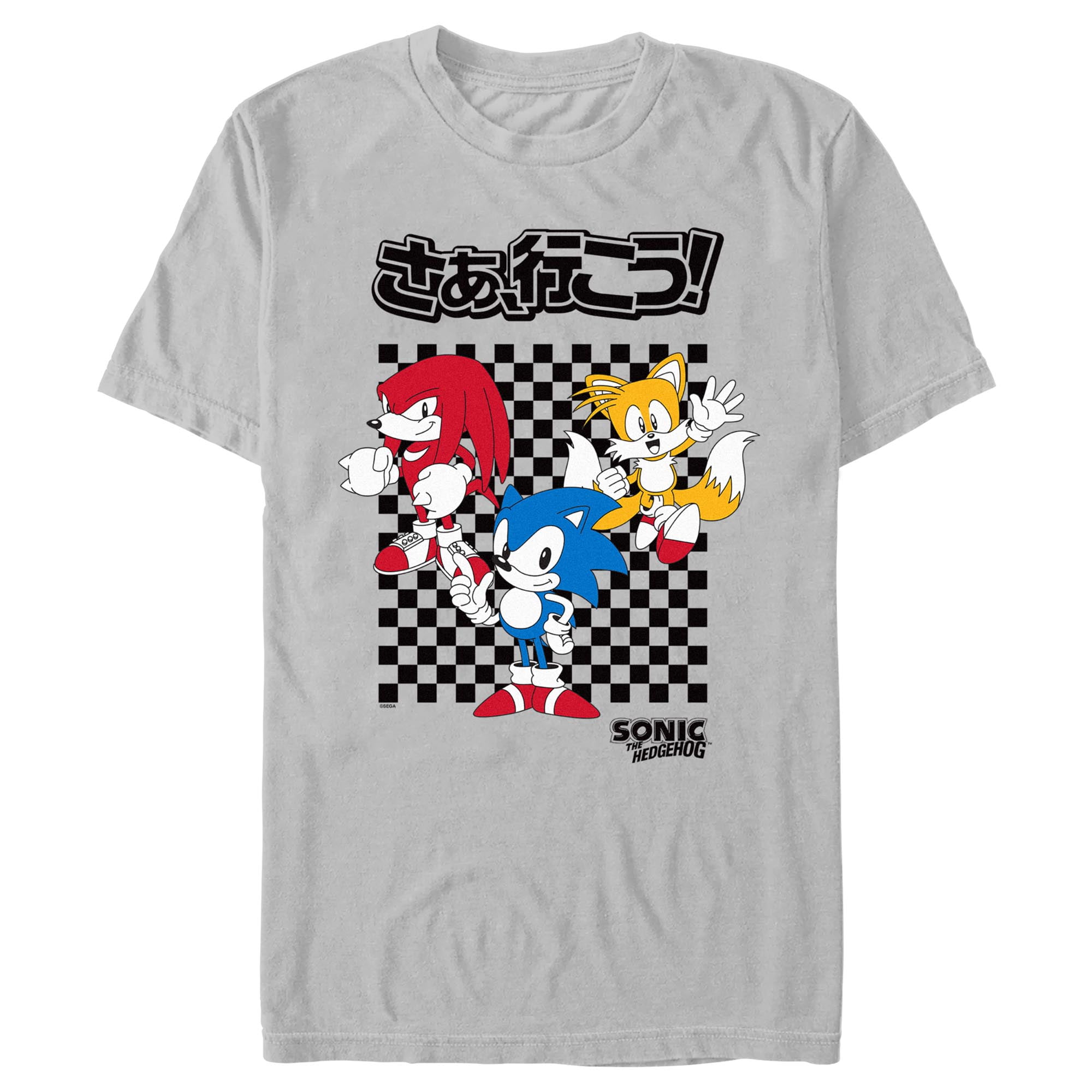 Men's Sonic the Hedgehog Checkered Team Graphic T-Shirt - Walmart.com