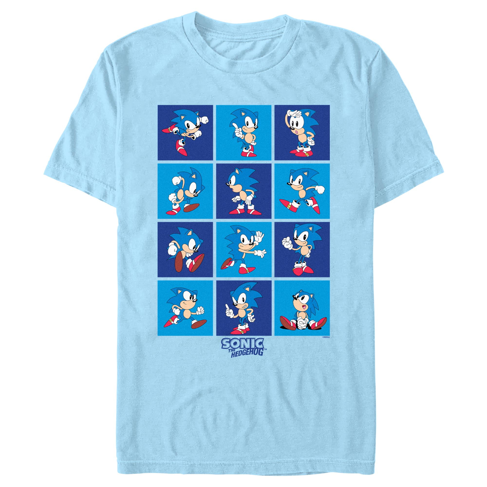 Men's Sonic the Hedgehog Classic Poses Graphic T-Shirt - Walmart.com