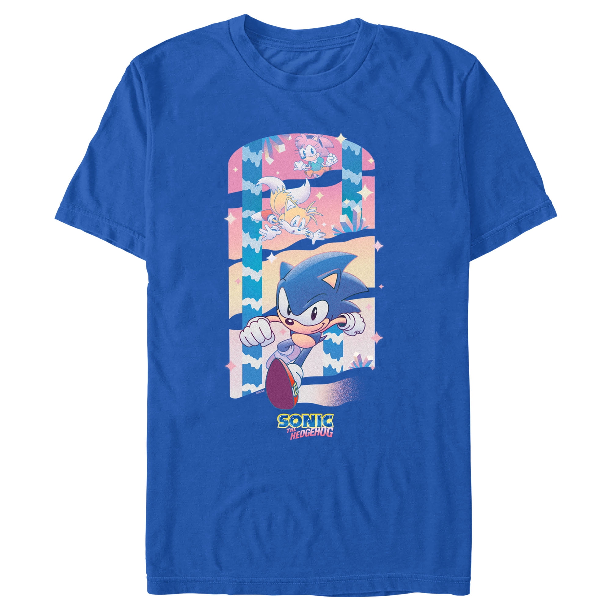 Men's Sonic the Hedgehog Colorful Trio Panels Graphic T-Shirt - Walmart.com