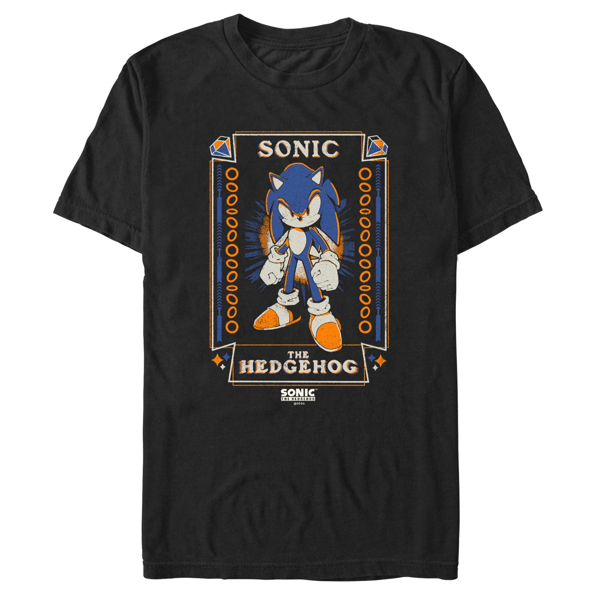 Men's Sonic the Hedgehog Distressed Poster Graphic T-Shirt - Walmart.com