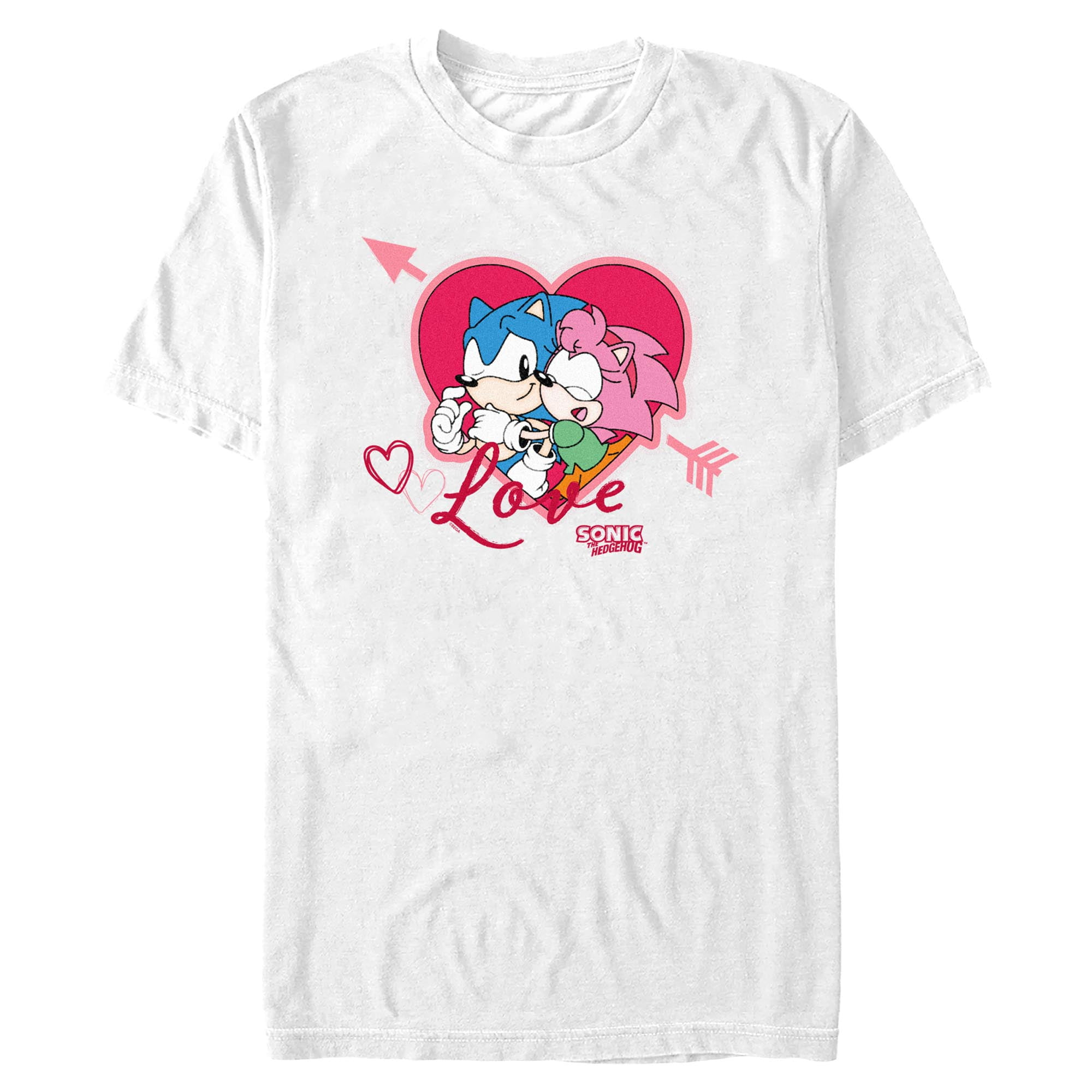 Men's Sonic the Hedgehog Heart Hug Graphic T-Shirt - Walmart.com