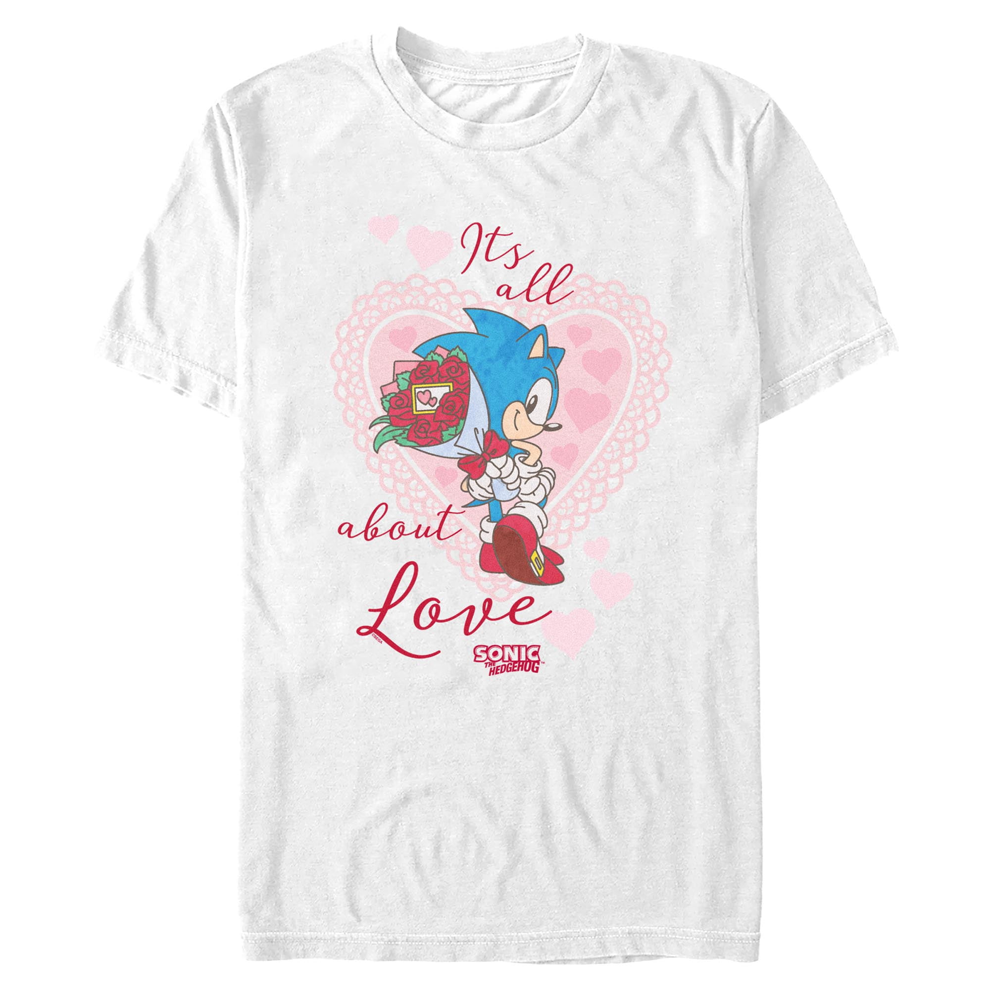 Men's Sonic the Hedgehog It's All About Love Graphic T-Shirt - Walmart.com
