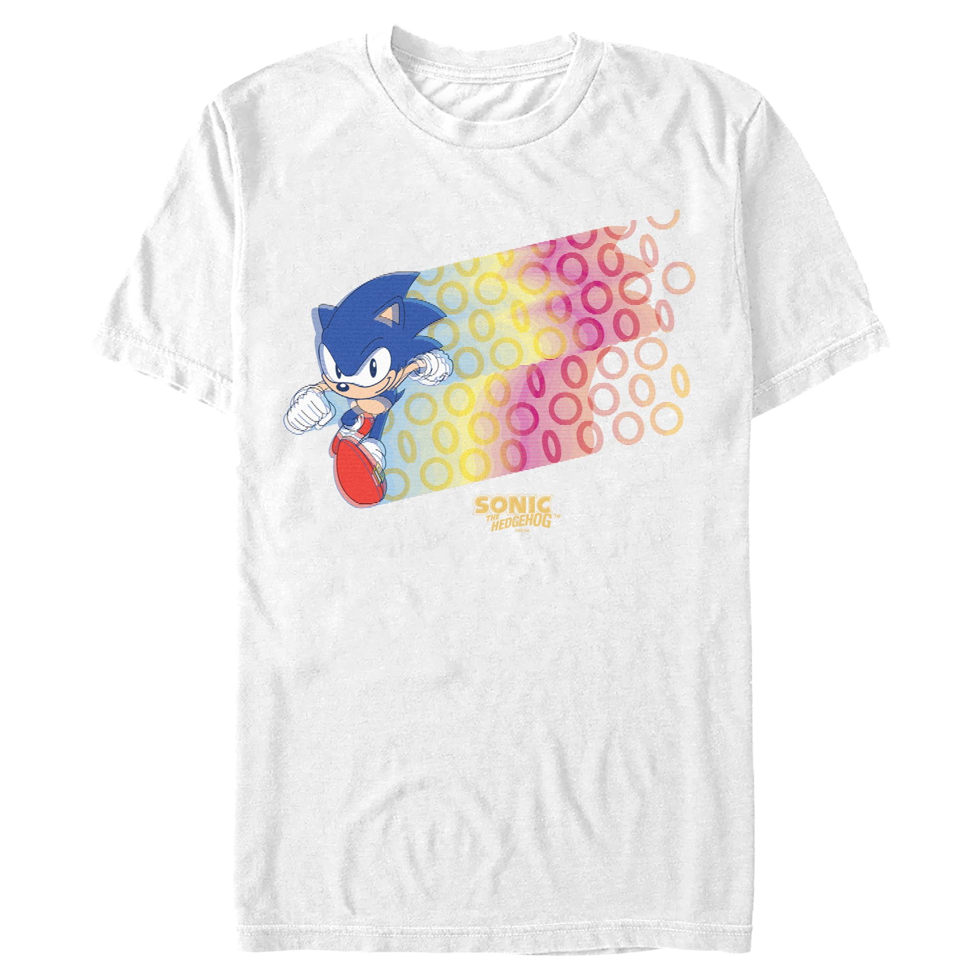 Men's Sonic the Hedgehog Running Rings Graphic T-Shirt - Walmart.com