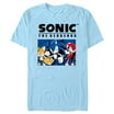 Sonic The Hedgehog Knuckles Miles Group T-Shirts w Checker Frame for ...
