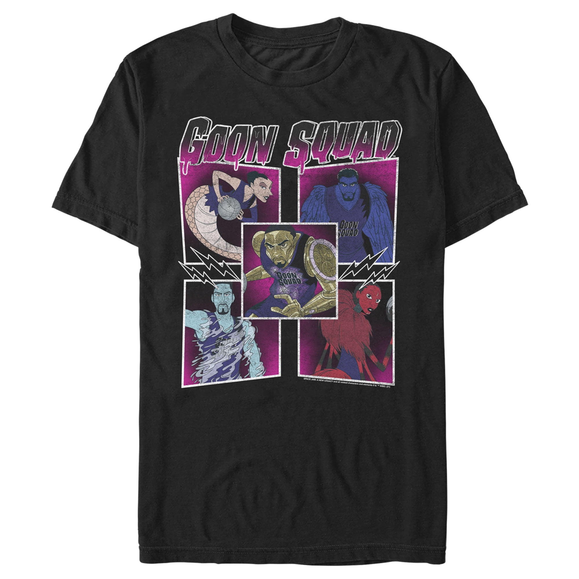 Men's Space Jam: A New Legacy Goon Squad Boxes Graphic Tee Black Large ...