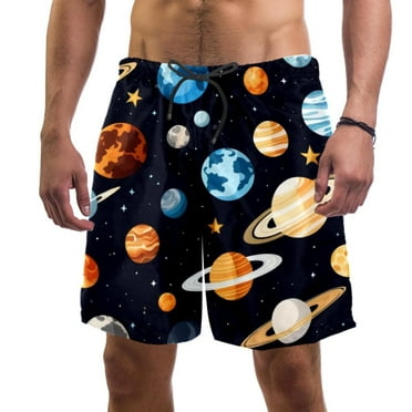 Rokka&Rolla Men's 9" Stretch Mesh Lined Swim Trunks, up to Size 2XL ...