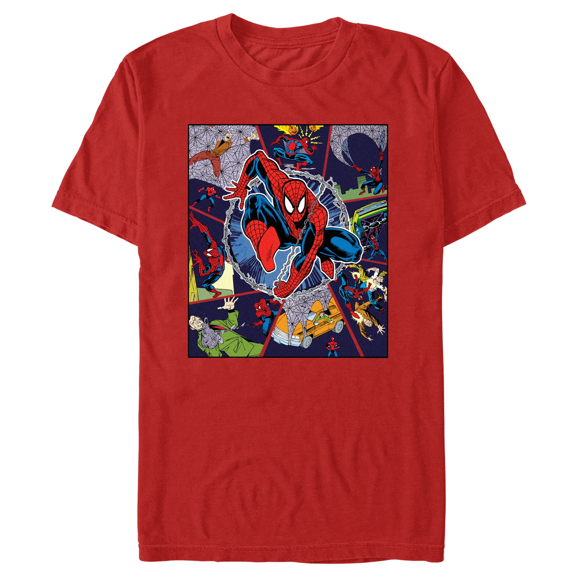 Men's Spider-Man Action Scenes Graphic T-Shirt - Walmart.com