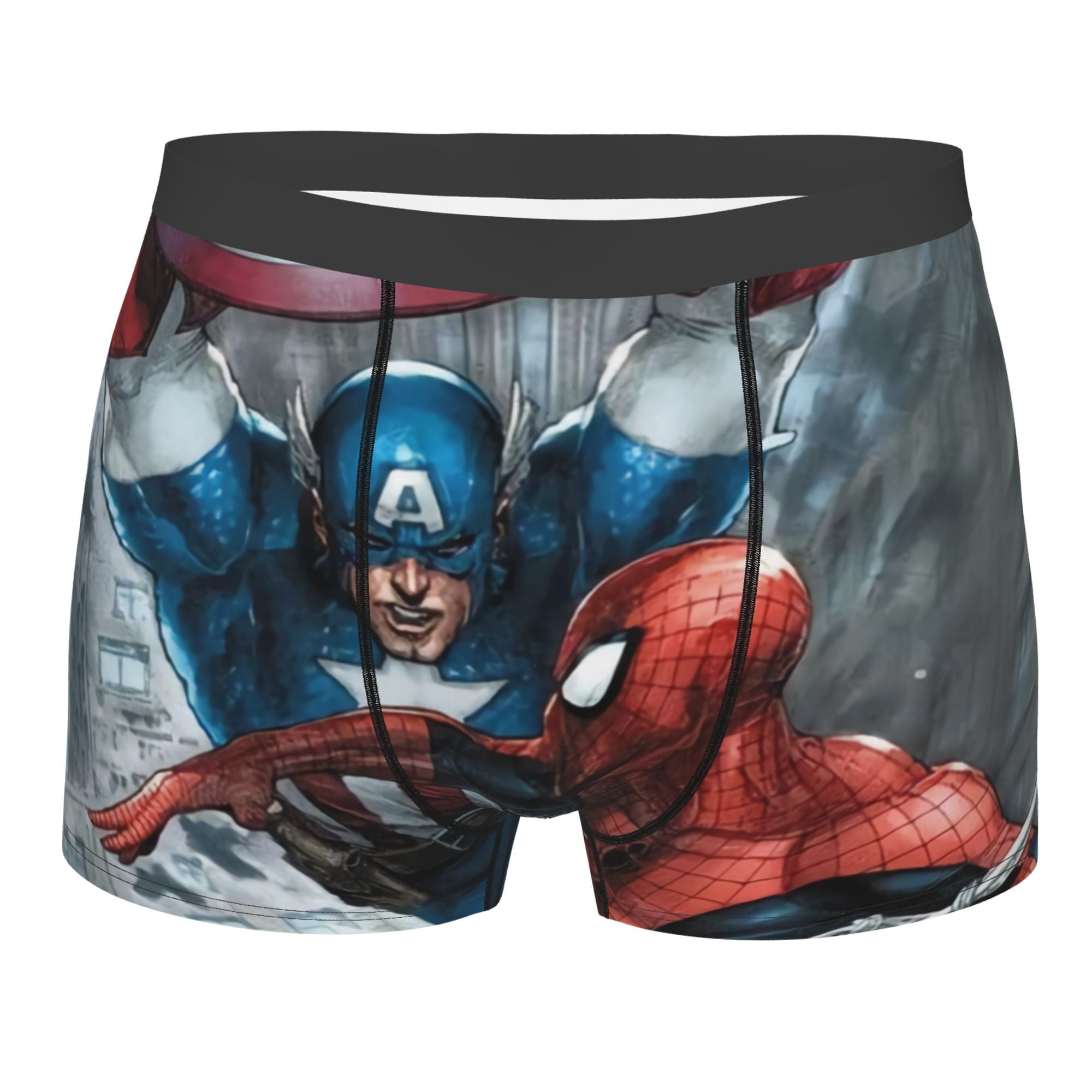 Men's Spider-Man Capitan America Boxer Briefs Funny Boxer Shorts ...