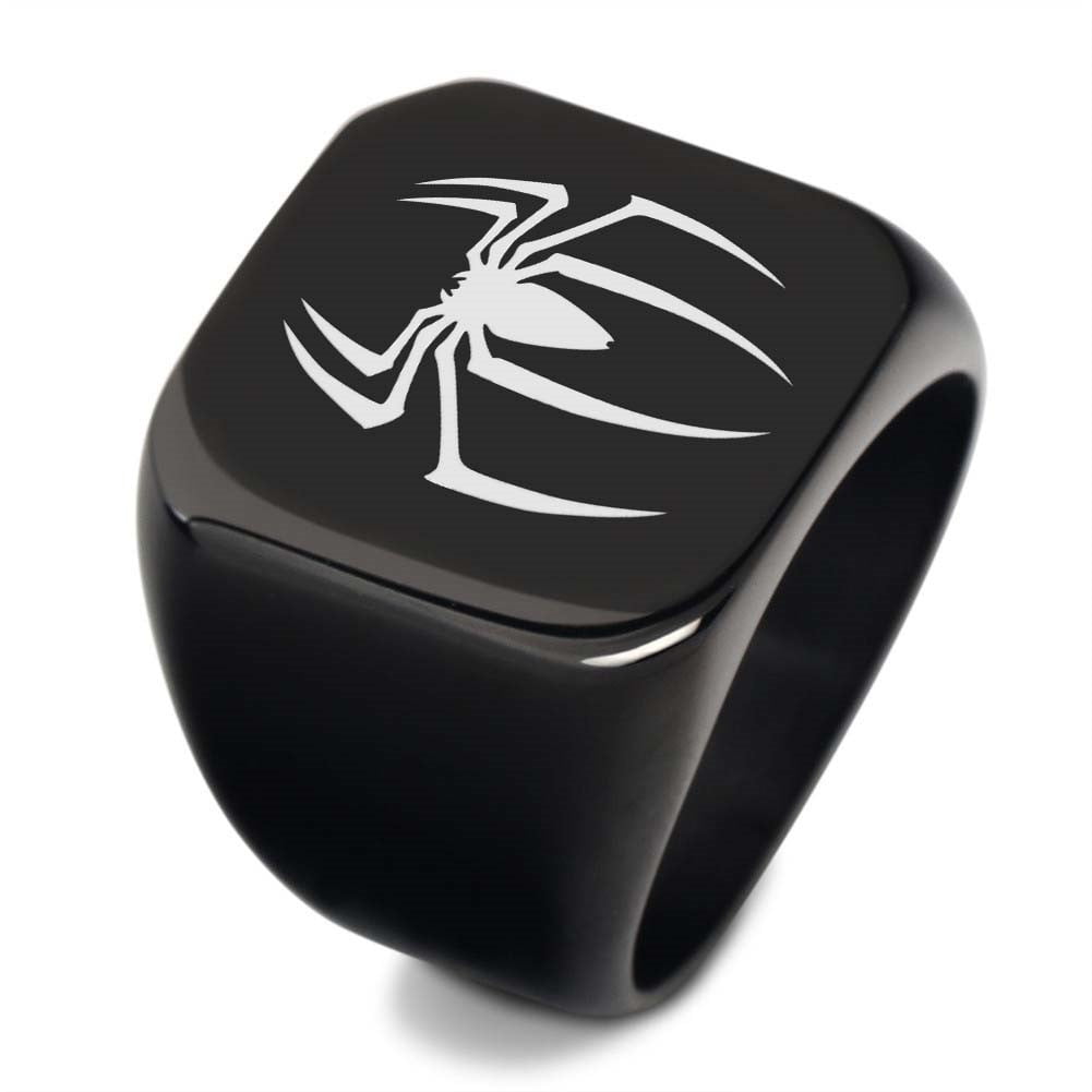 Men's Spider Signet Ring Stainless Steel Spider Thumb Ring Spider ...