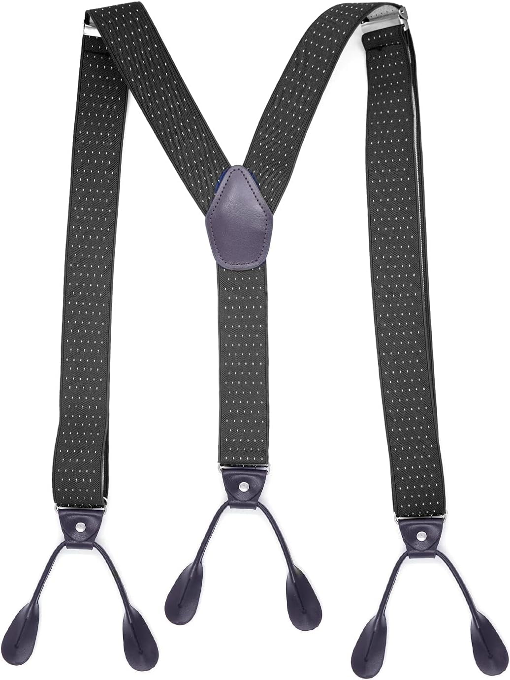 Men's Split Button Braces Y Shape Trimmed Button End Tuxedo Adjustable ...