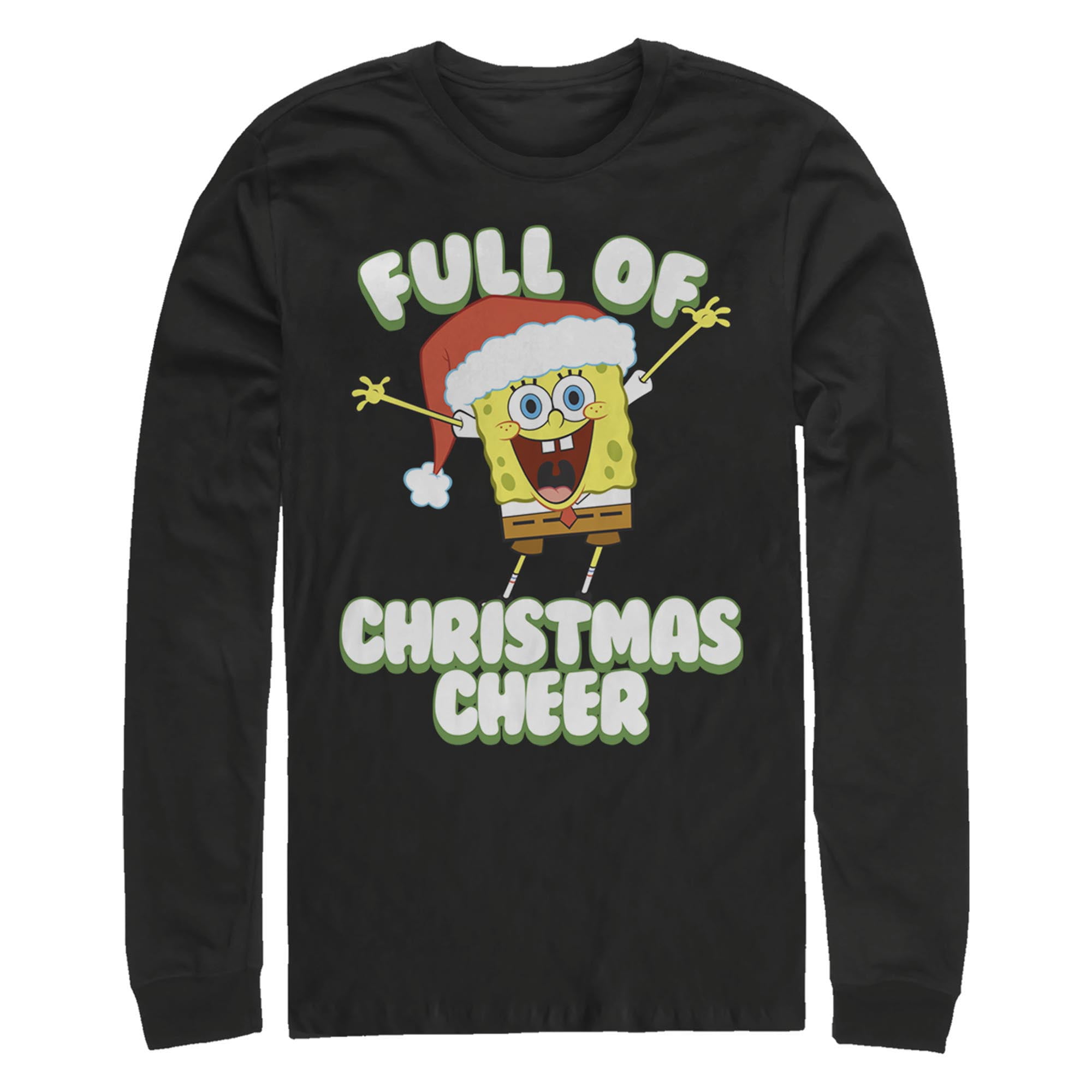 Men's SpongeBob SquarePants Full of Christmas Cheer Long Sleeve Shirt ...