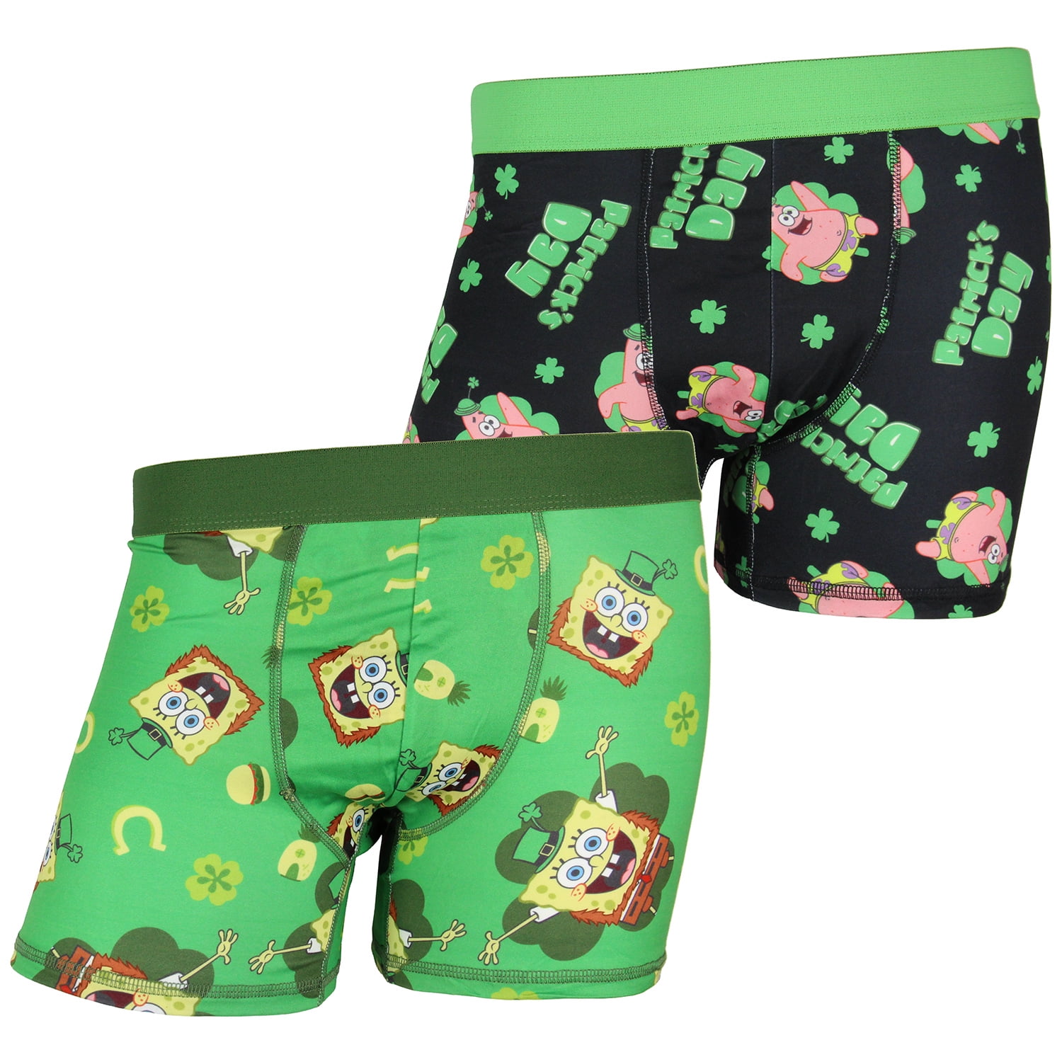 Men's SpongeBob SquarePants St. Patrick's Day Boxer Brief 2-pack, Size ...