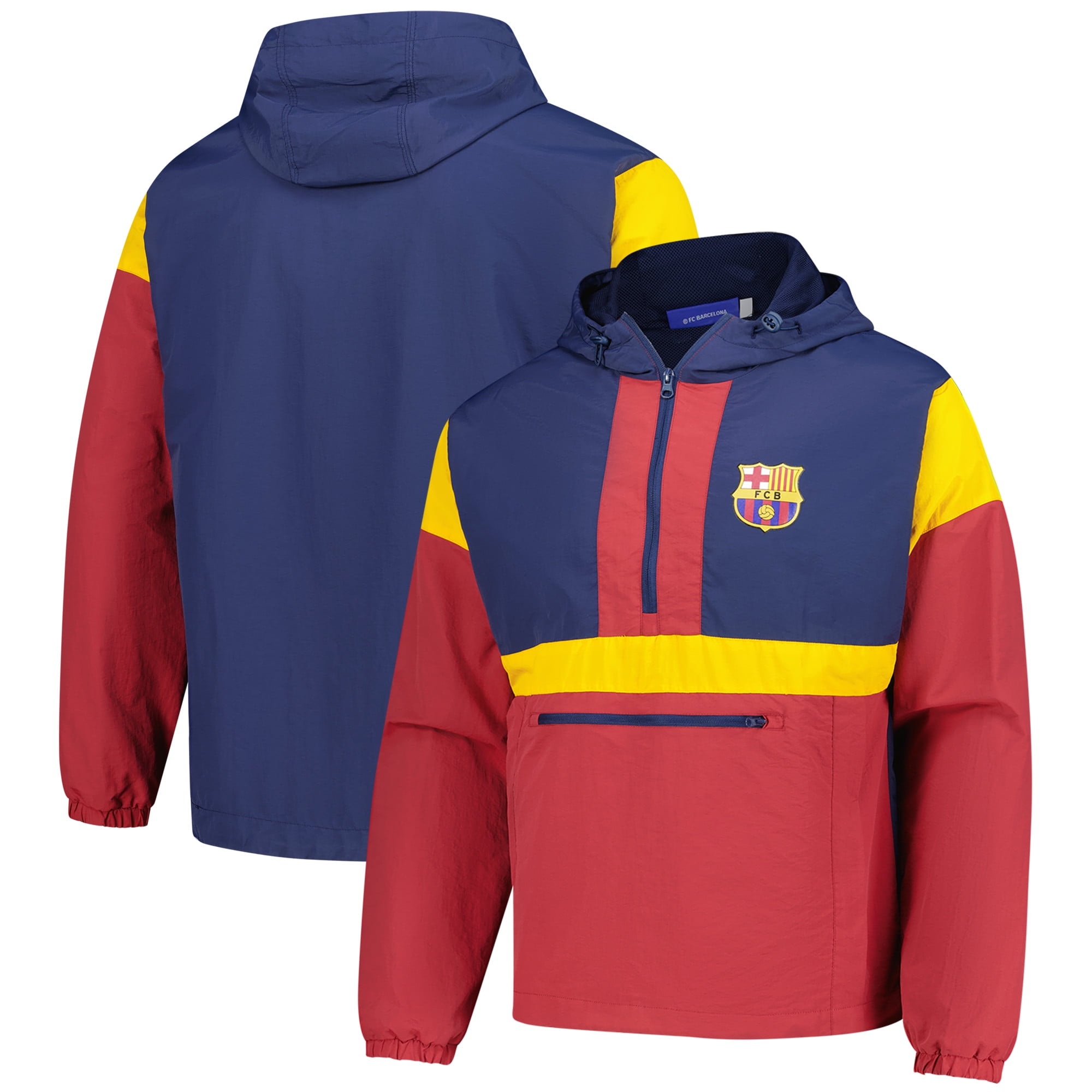 Men's Sport Design Sweden Navy Barcelona Starer Premium Anorak Quarter ...