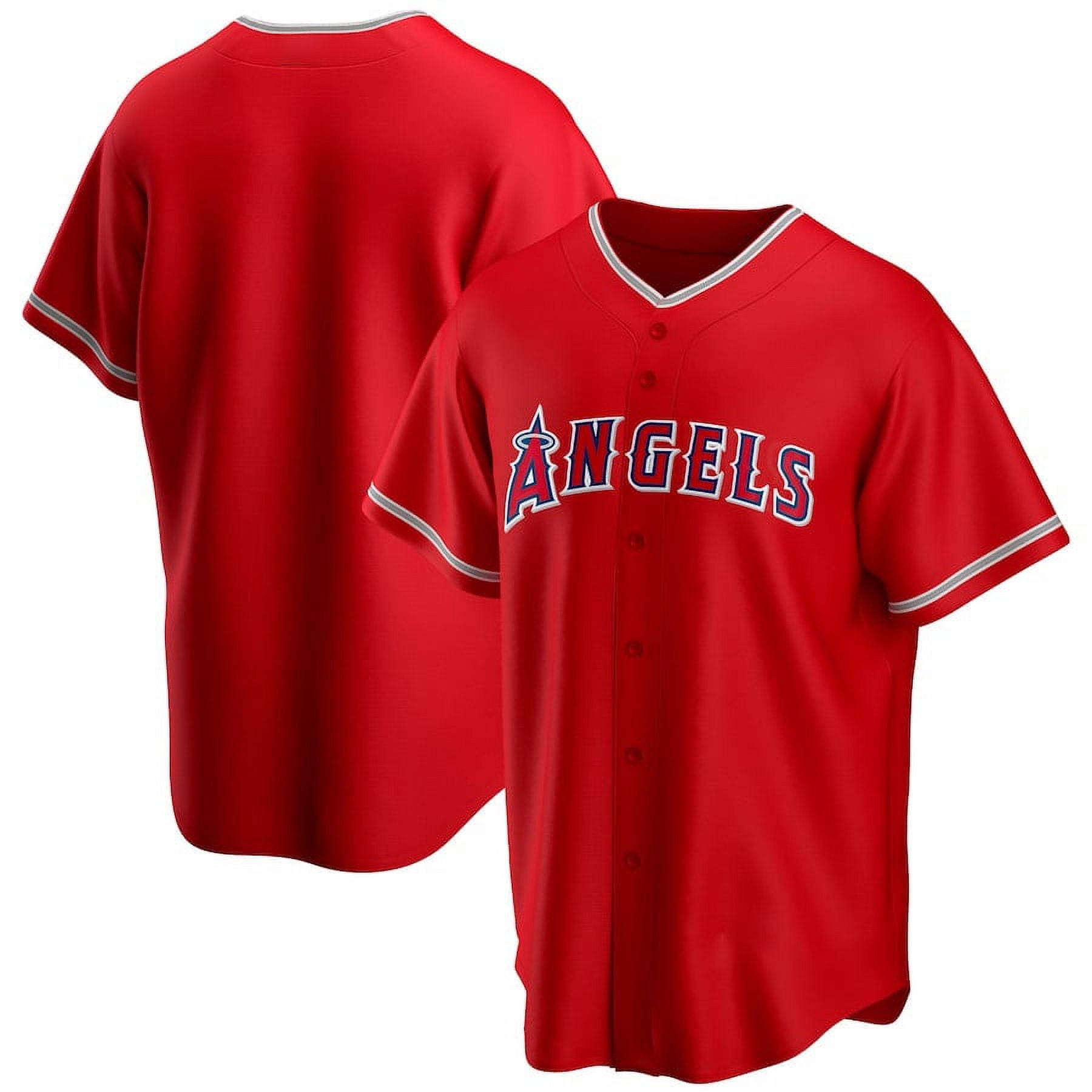 Men's Sport T-Shirt Red 5 Los Angeles_Angels Fans Team Uniforms ...