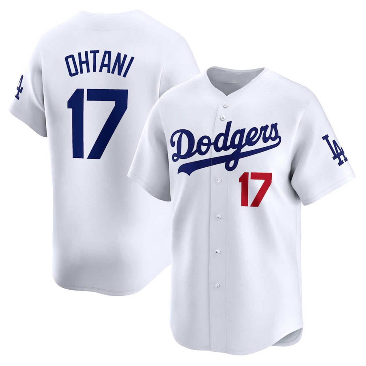 Men's Sport Tops Los Angeles D 17 Ohtani White V-Neck Team Player Fans ...