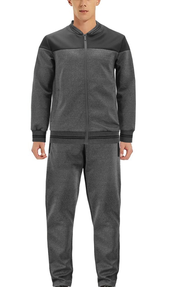 Men's Sports Gym Fitness Work Out Running Jogging 2 Piece Tracksuit Set ...