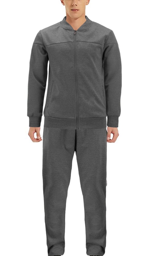 Men's Sports Gym Fitness Work Out Running Jogging 2 Piece Tracksuit Set ...