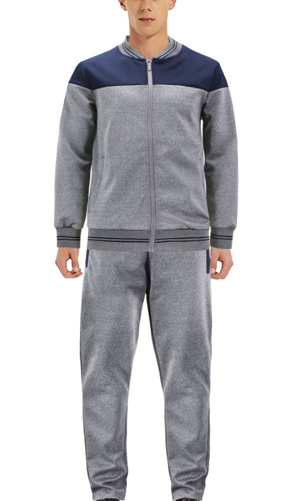 Men's Sports Gym Fitness Work Out Running Jogging 2 Piece Tracksuit Set ...