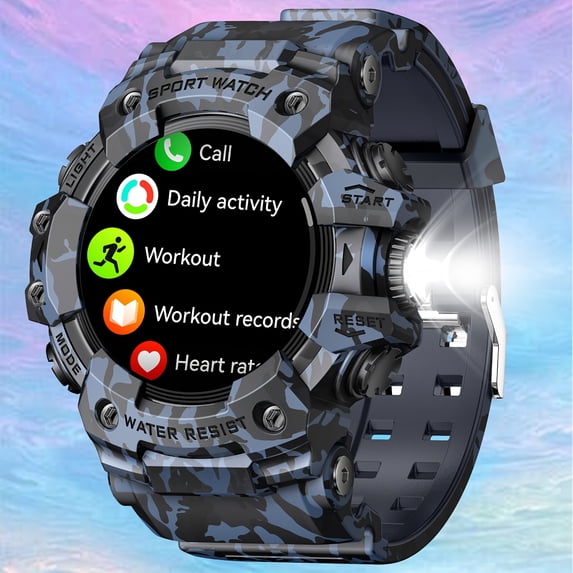 Men's Sports Smart Watch - Call Function, Compass/Flashlight/SOS, 130 ...