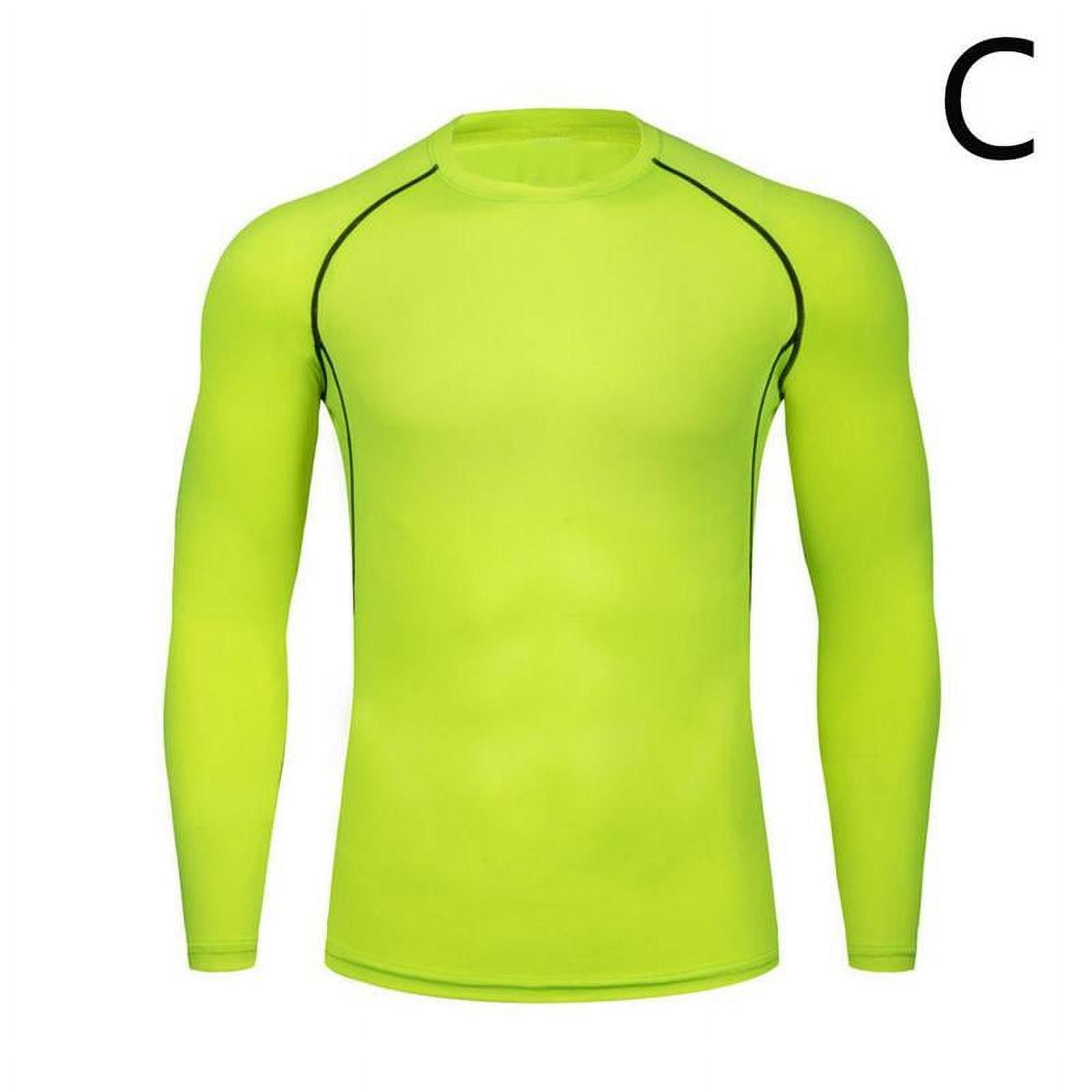 Men's Sports Tight Long Sleeve Fitness Clothes Quick Dry Stretch ...