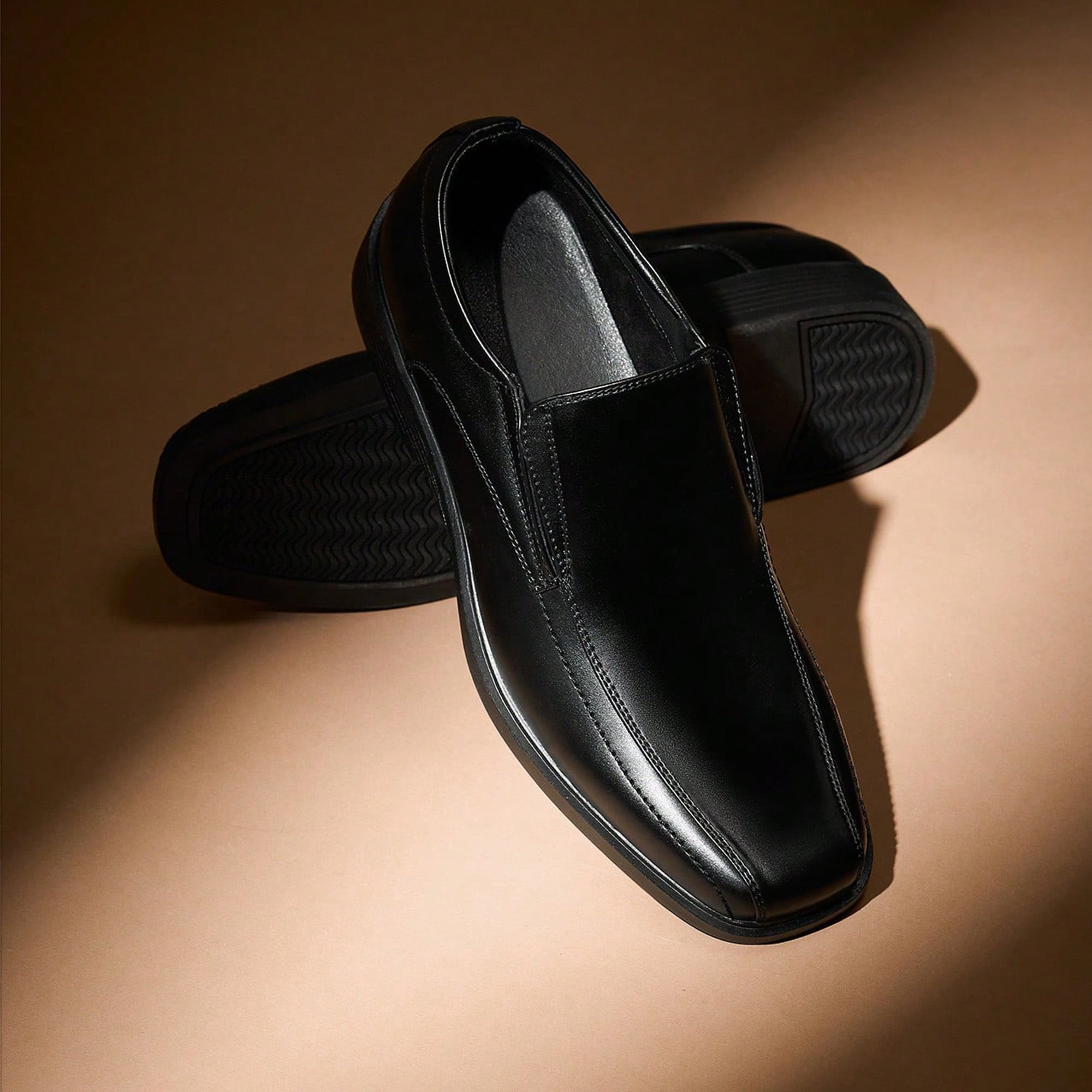 Men's Square Toe Dress Loafers Formal Shoes - Walmart.com