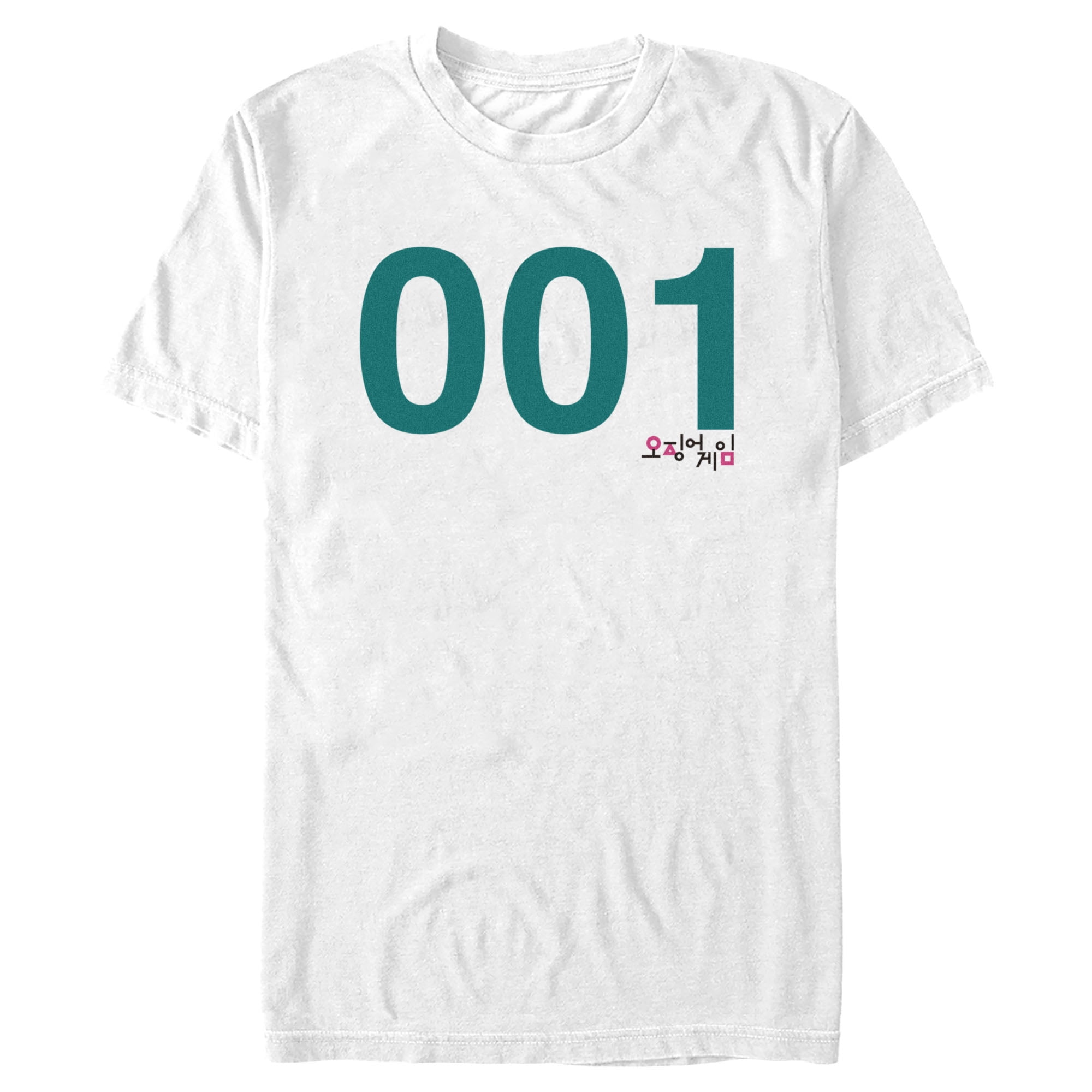 Men's Squid Game Player 001 Graphic Tee White 3X Large - Walmart.com