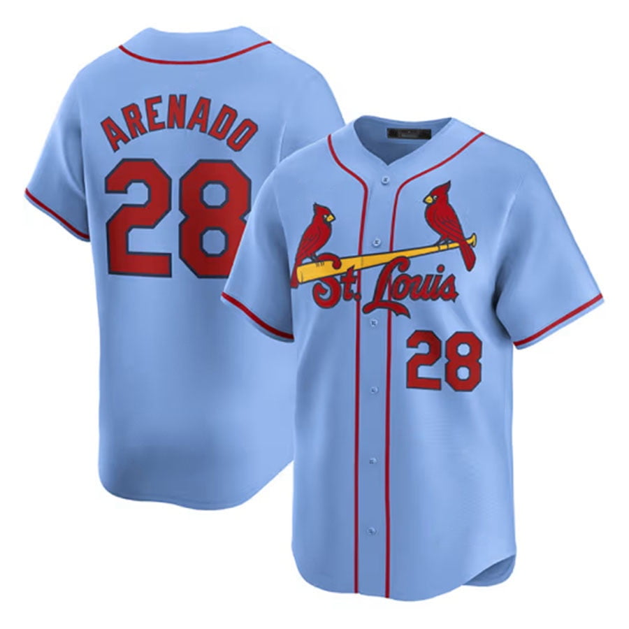 Men's St. Louis #28 Arenado Limited Embroidery T-shirts Fans Gameday ...