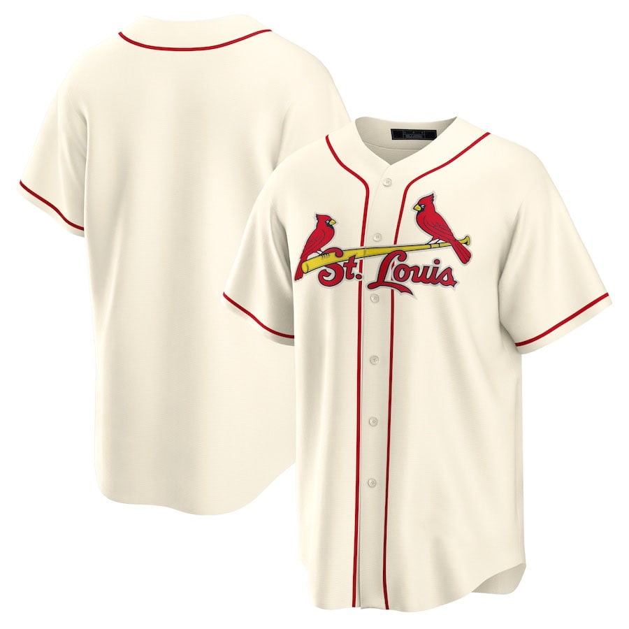 Men's St. Louis Limited Embroidery T-shirts Fans Gameday Apparel Beige ...