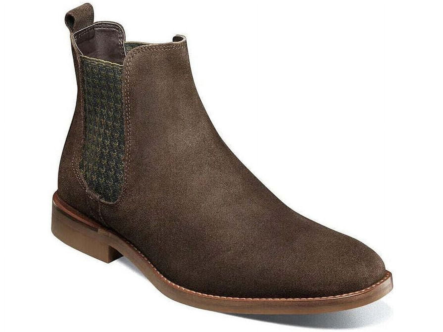 Men's Stacy Adams Gabriel Plain Toe Chelsea Boot Brown Suede Dressy ...
