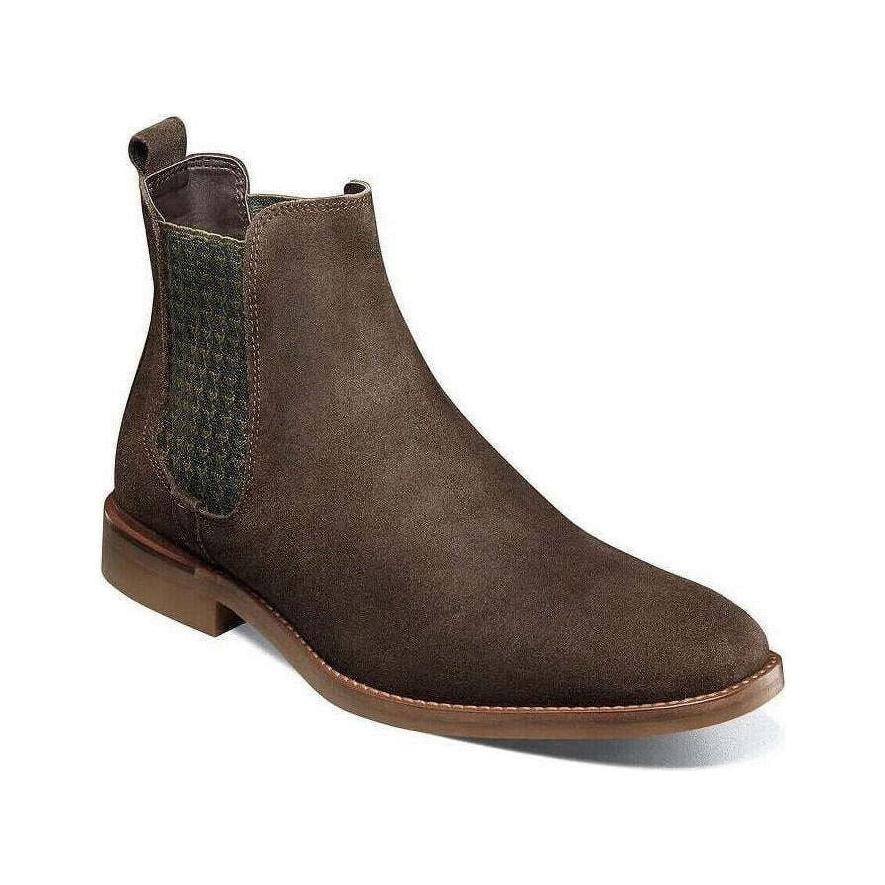 Men's Stacy Adams Gabriel Plain Toe Chelsea Boot Brown Suede Dressy ...