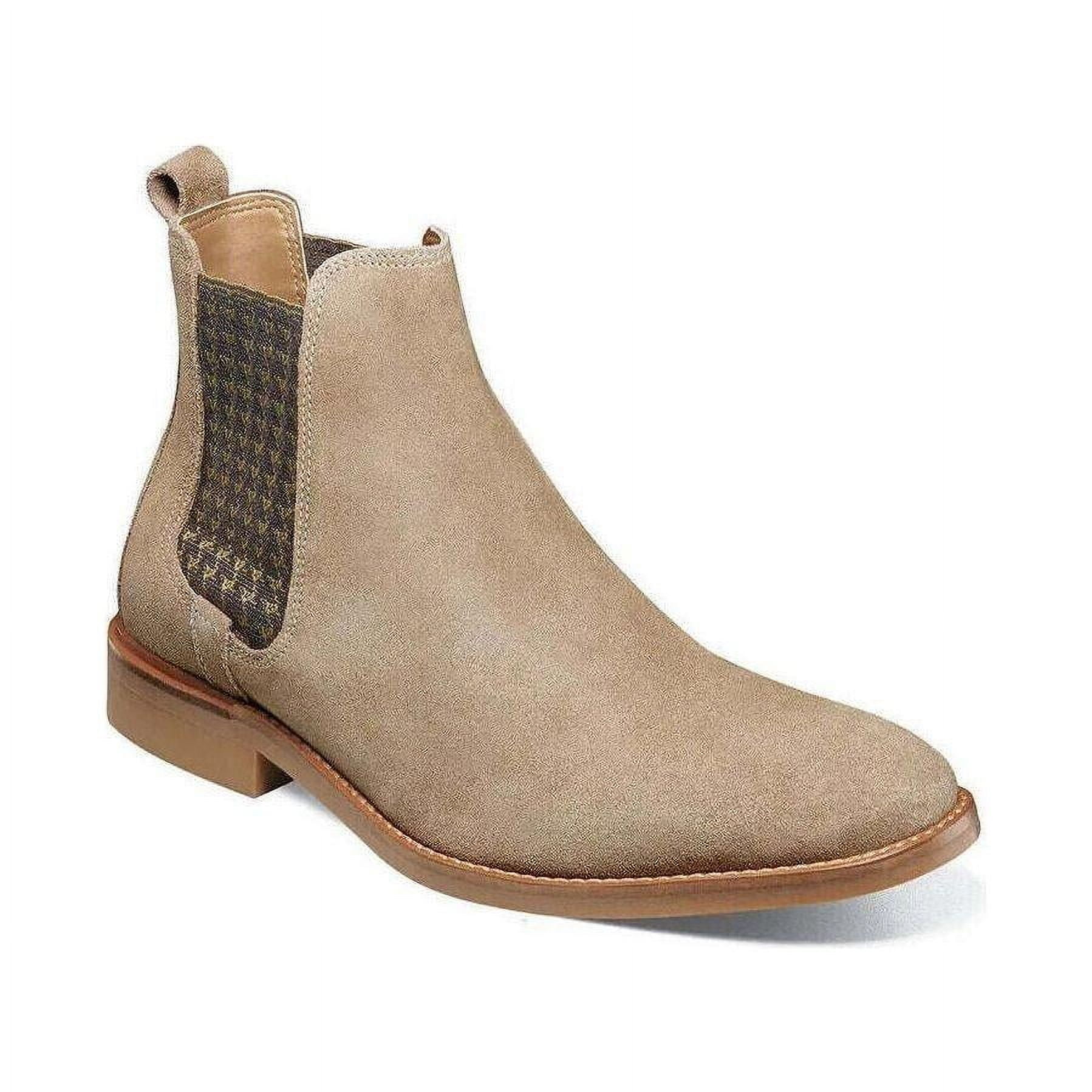 Men's Stacy Adams Gabriel Plain Toe Chelsea Boot Sand Suede Dressy ...