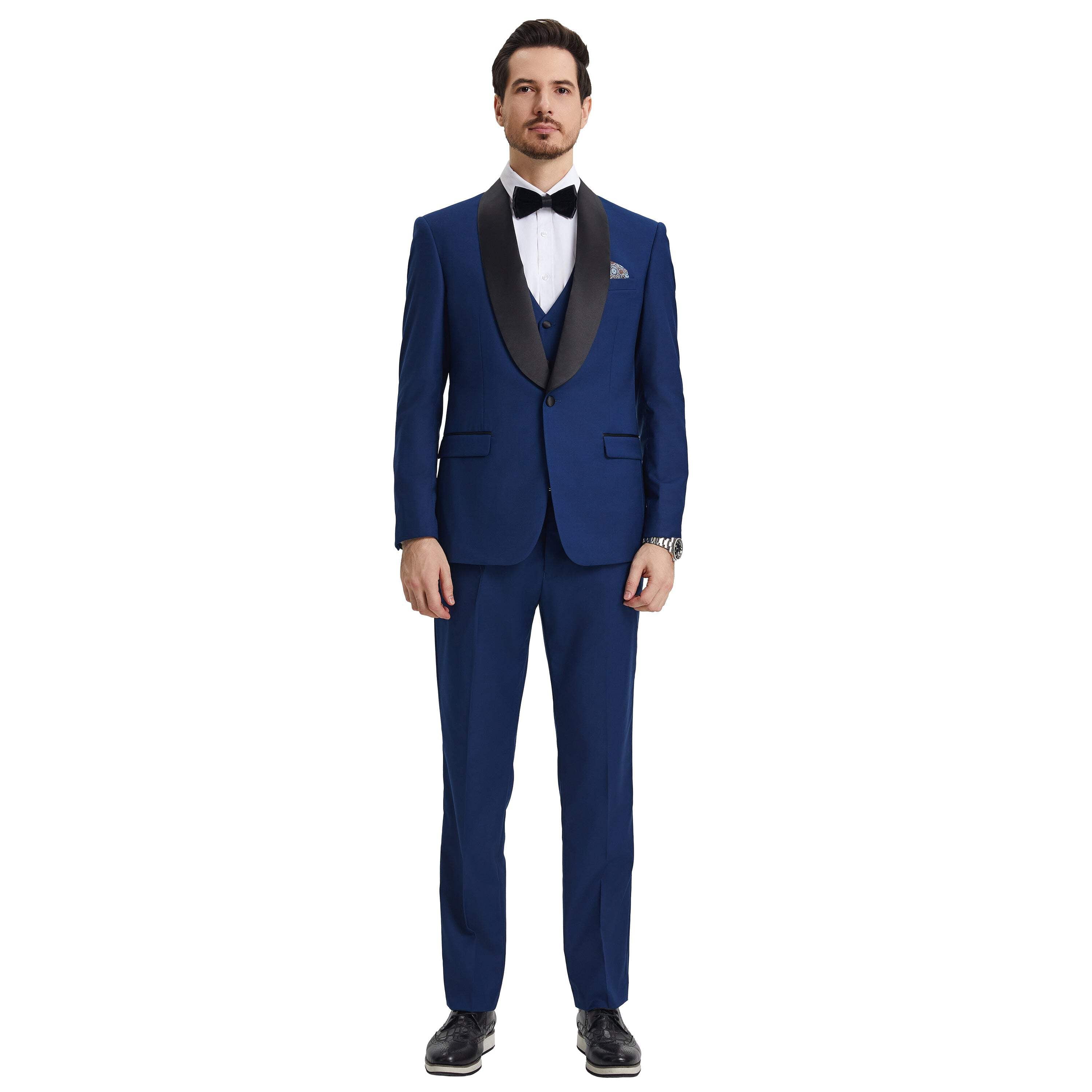 Men's Stacy Adams Hybrid-Fit 3pc Tuxedo Set - Walmart.com